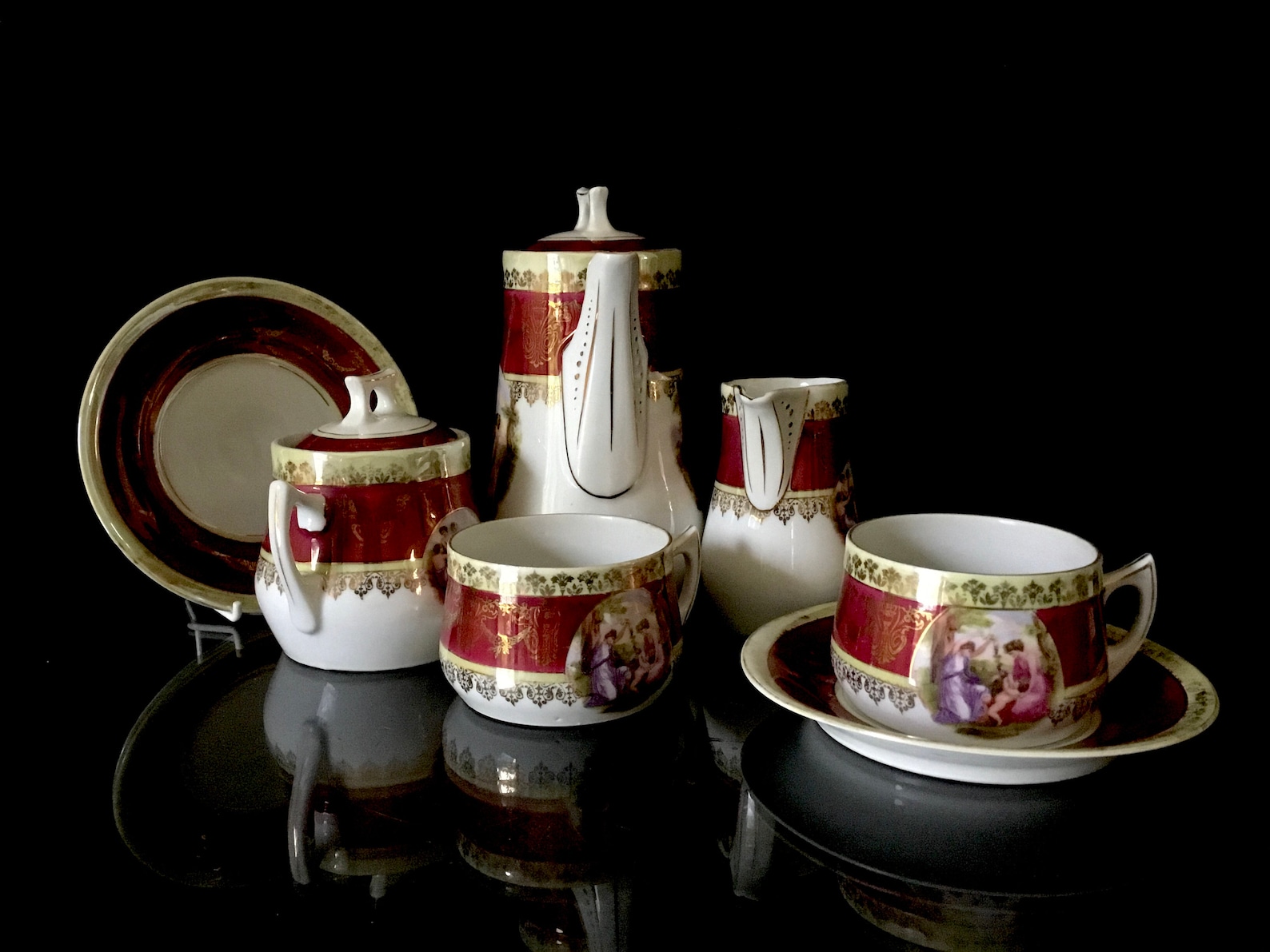 Bohemia Porcelain Antique Tea Set Tete-a-tete Porcelain. | Etsy