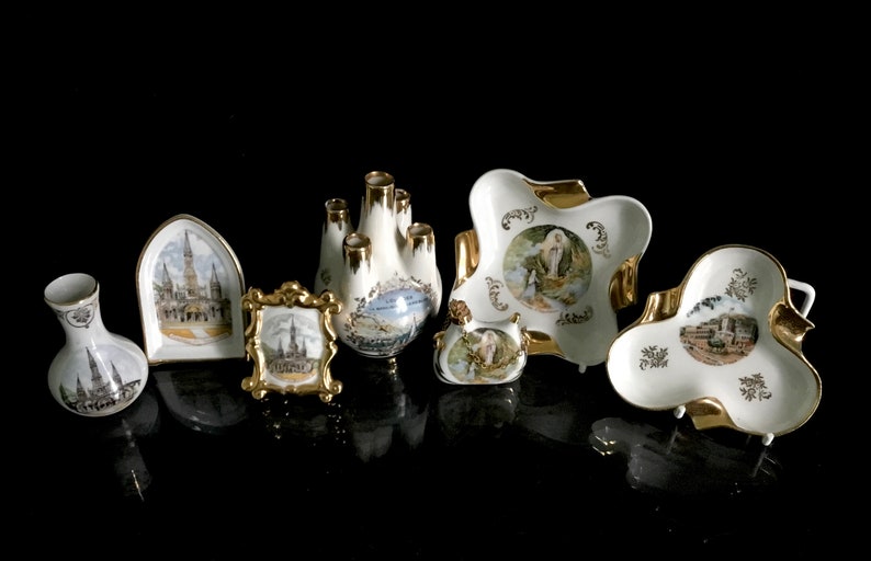 Limoges Porcelain Antique Miniatures With Lourdes. Rare - Etsy