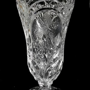 Italian Crystal Beautiful Crystal Vase With Decoration of - Etsy