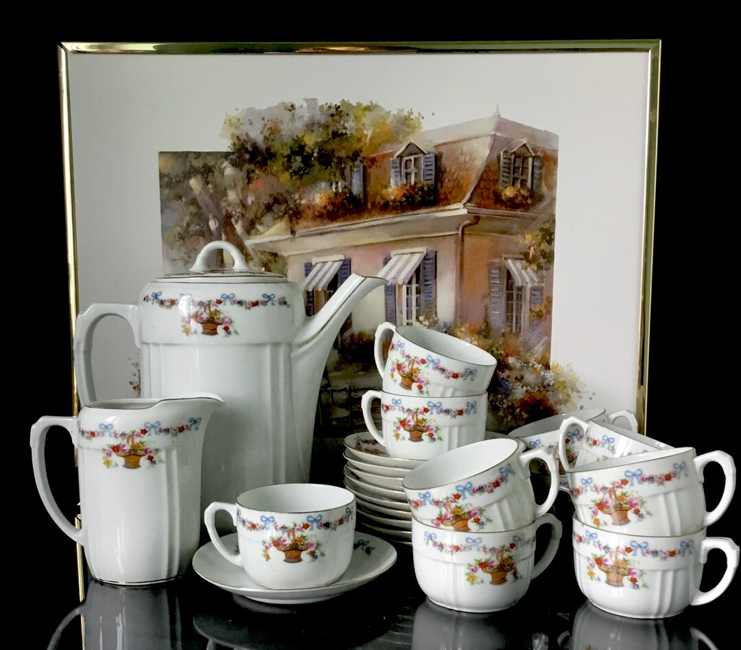 Bohemia Epiag Dallwitz Art Nouveau Antique Floral Tea Set - Etsy