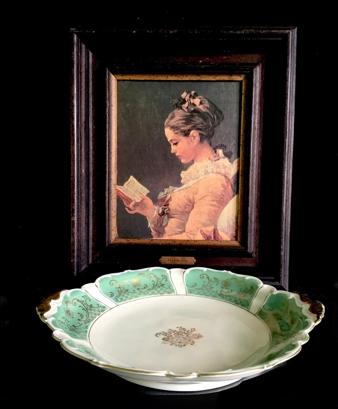 Edelstein Bavaria Porcelain Antique Porcelain Bowl With Green and ...