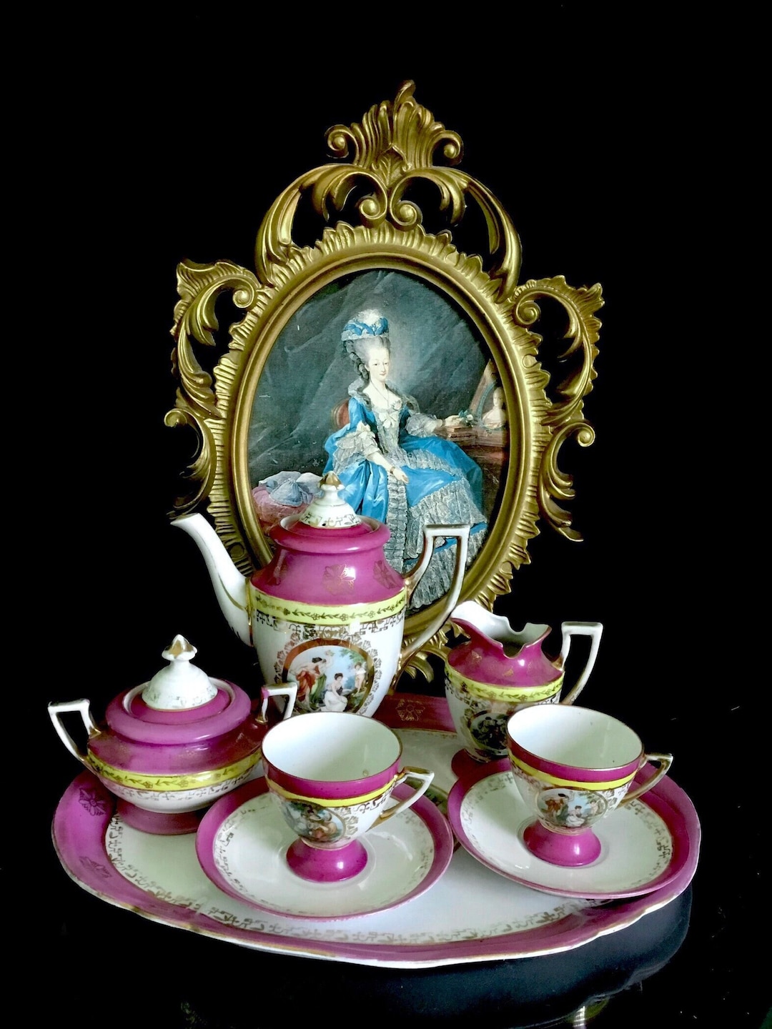 Thuringia Porcelain Art Deco Tête-à-tête Porcelain Antique Romantic Tea ...