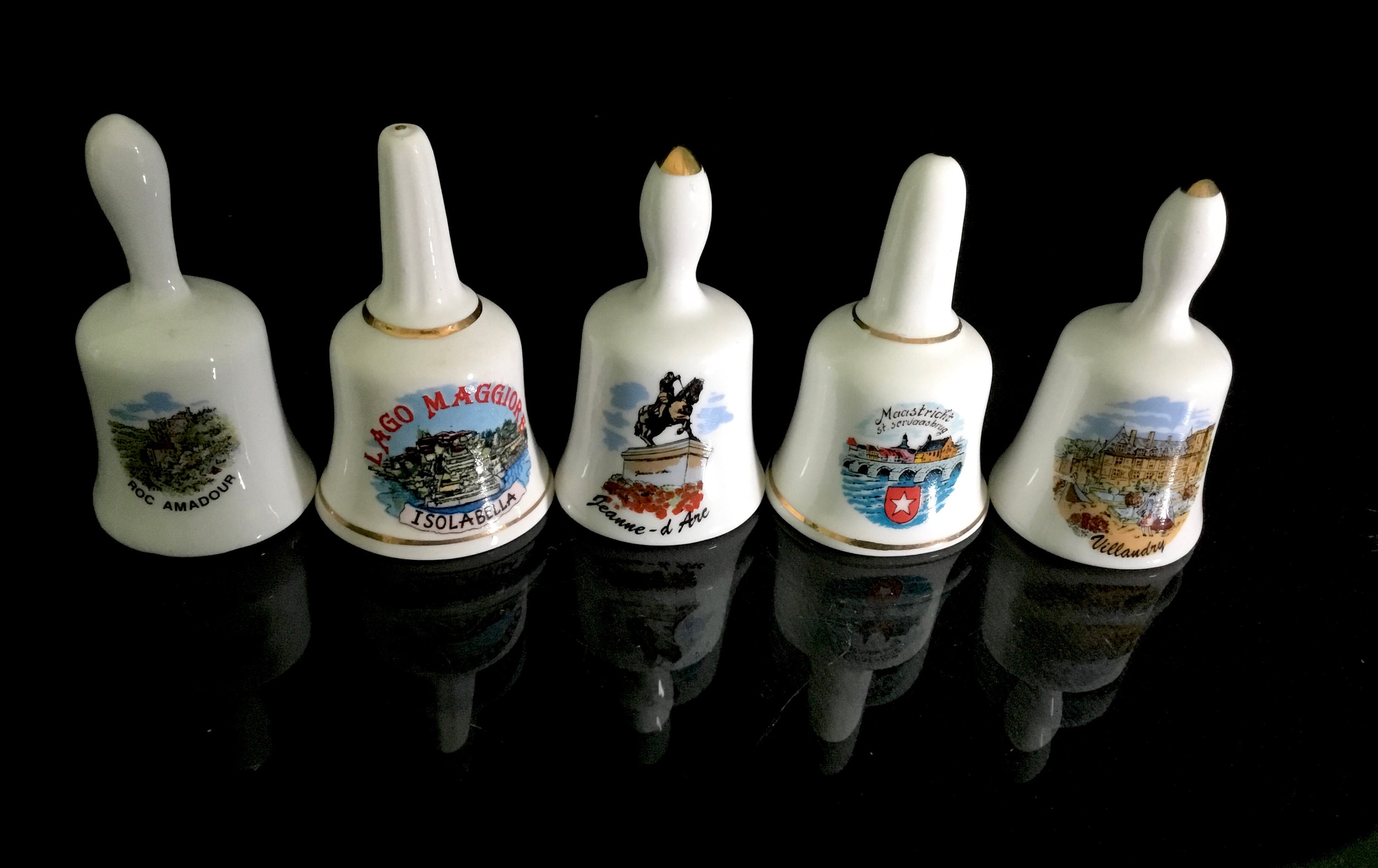 Vintage collection of miniature porcelain bells | Etsy