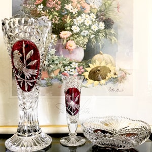 Crystal Vintage Hofbauer Red Bird Crystal - Etsy