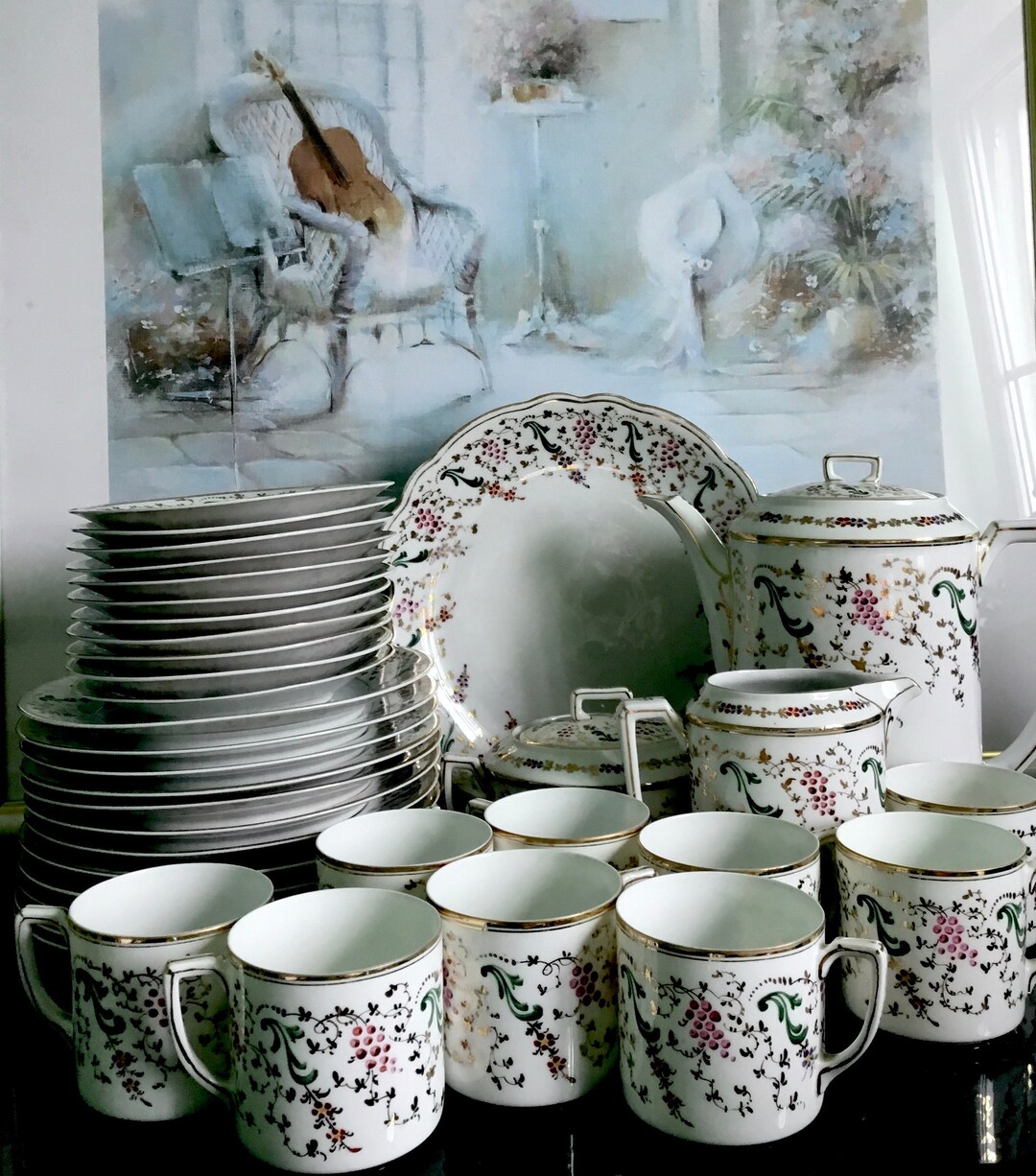 Art Deco 'jaeger, Thomas & Co Bavaria German Porcelain Antique Floral ...