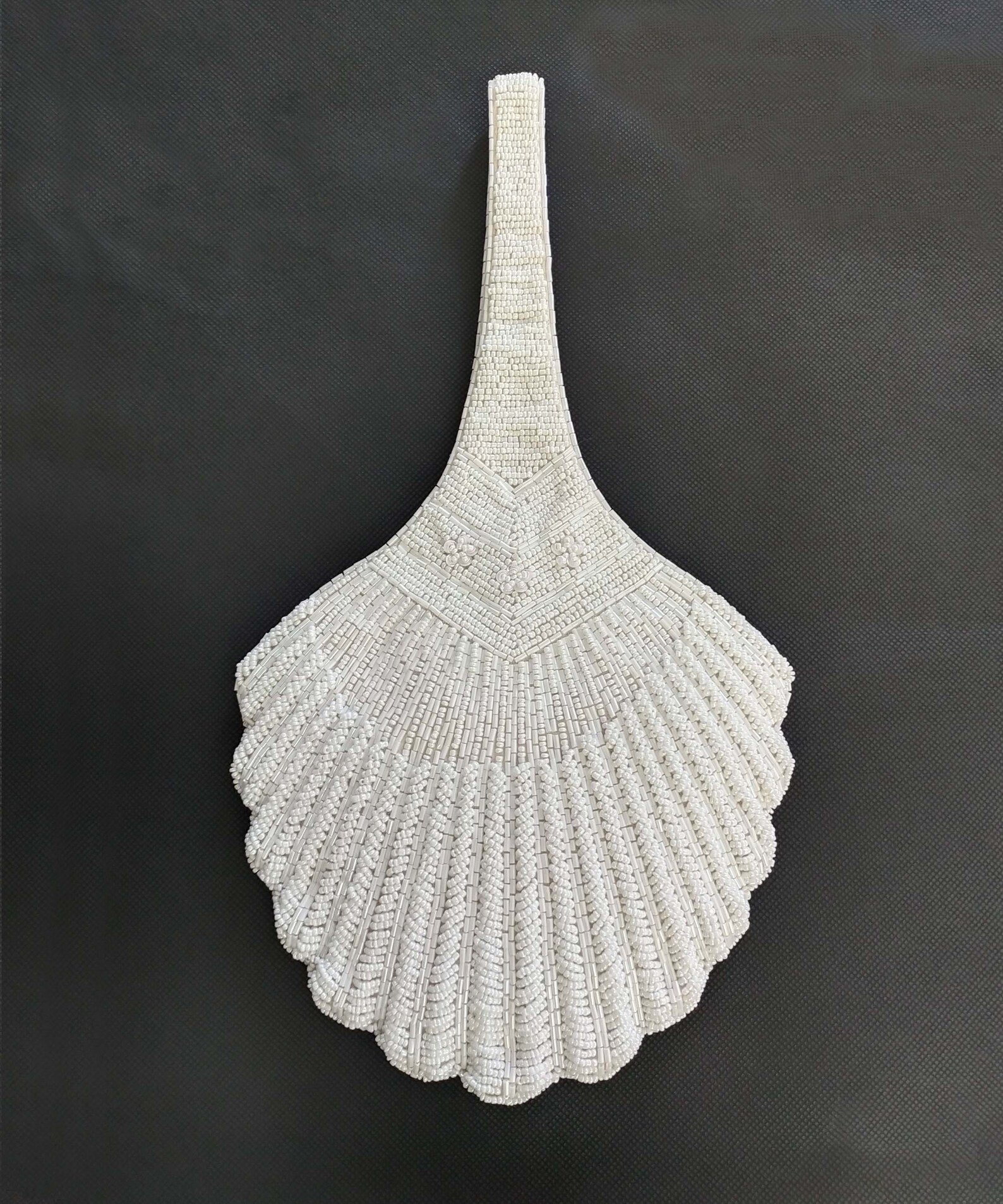 Large Bridal Wristlet Wedding Clutch Shell Shaped Beaded | Etsy