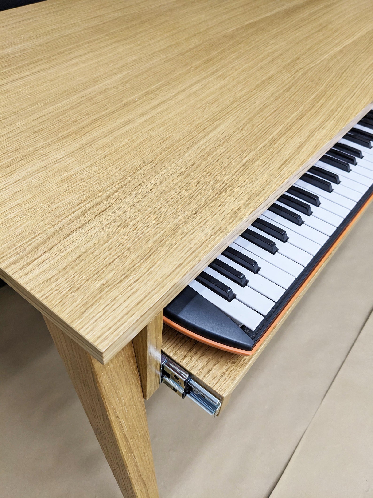 STUDIO DESK, Custom Sound Recording Table, Wood Furniture, Oak Veneered ...