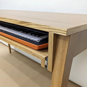 Music STUDIO DESK, Custom Sound Recording Table, Wood Furniture, Oak ...