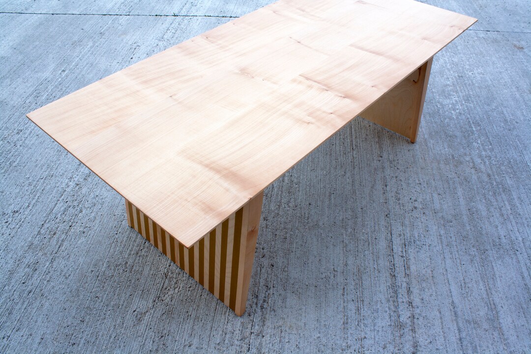 MAPLE FOLDING Coffee Table With Golden Stripes, Size Shape Wood Finish ...