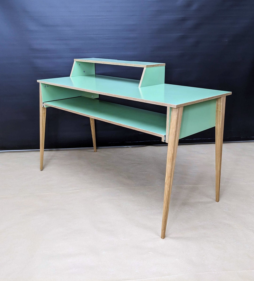 Piano Desk With Monitor Stand, Custom Sound Recording Studio Table ...