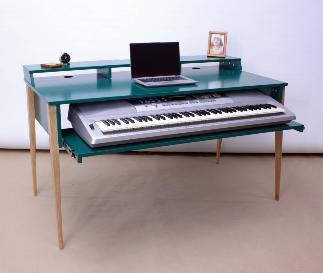 PIANO DESK With Display Stand, Handmade Furniture, Birch Plywood, Ash ...