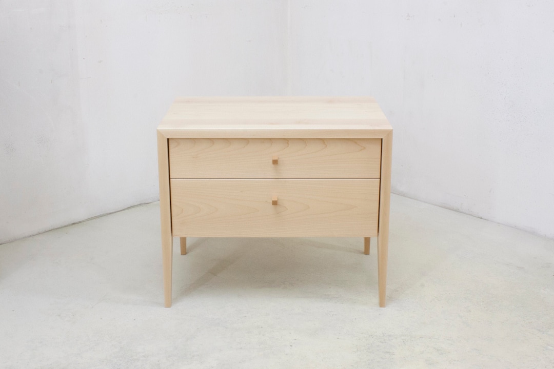 Maple Nightstand, Solid Wood Furniture, Custom Size Colour Material - Etsy