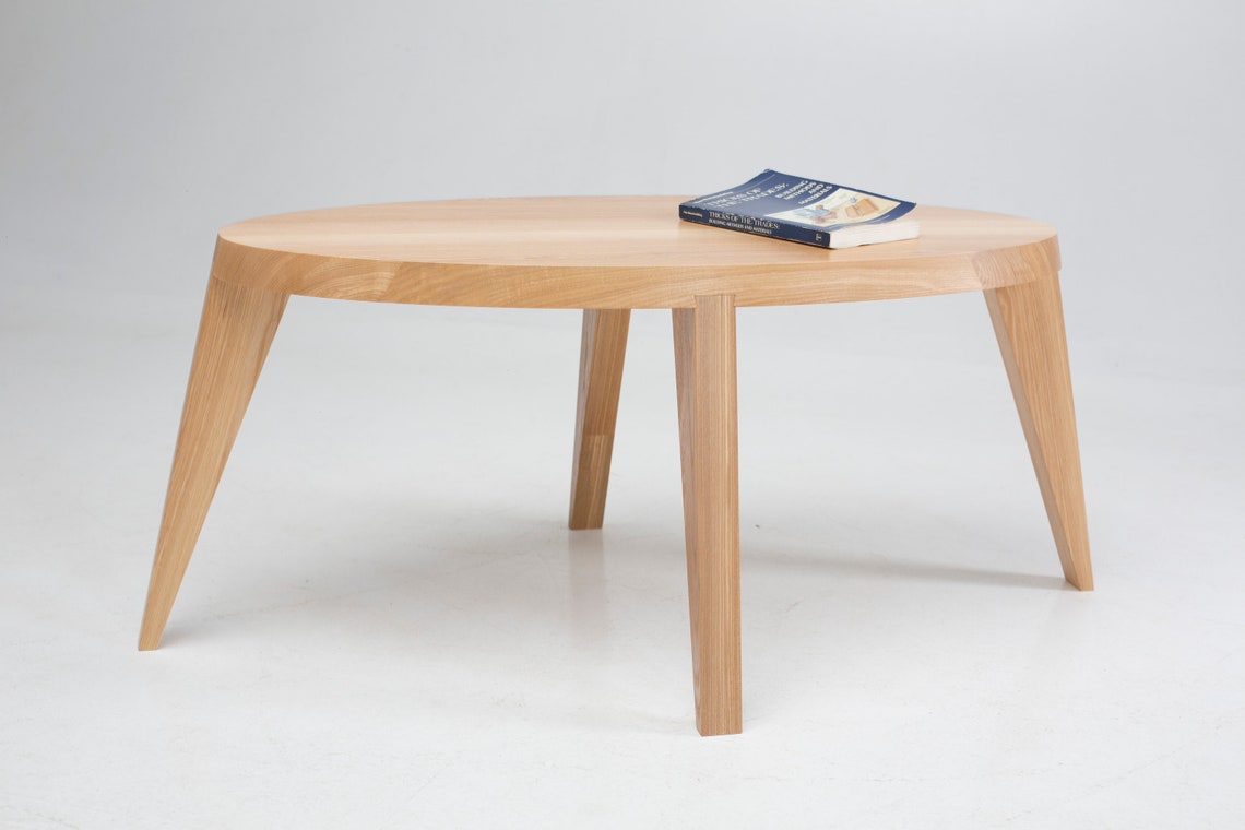 Oval COFFEE TABLE of Ash Solid Wood/eco-friendly Home Decor - Etsy