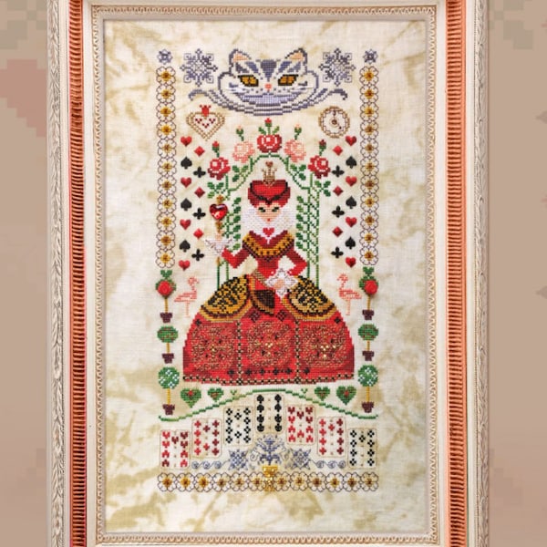 Queen of Hearts Embroidery Pattern - Etsy