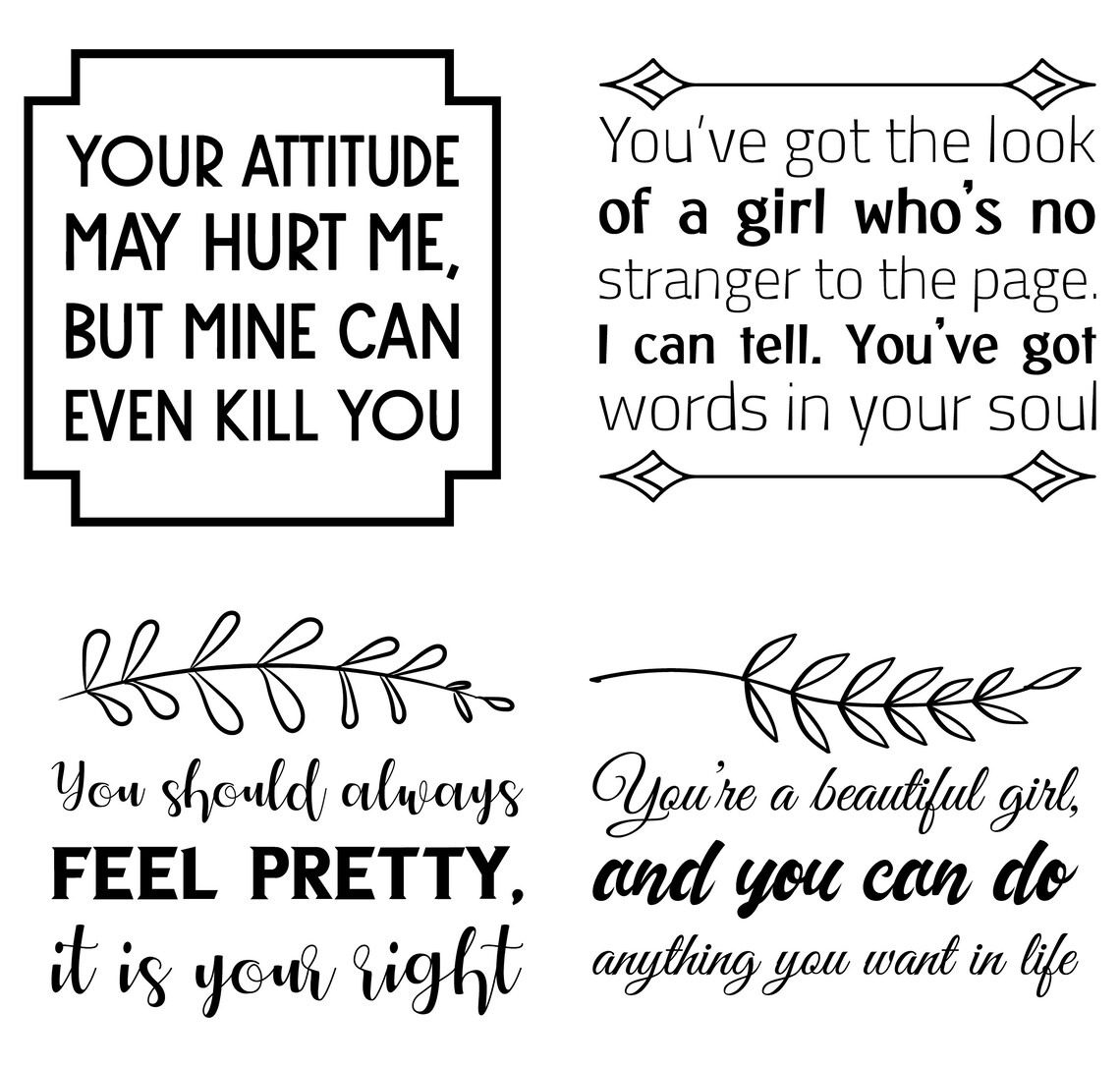 100 SVG Cute Girly Quotes Woman Female Lady Girls Funny - Etsy