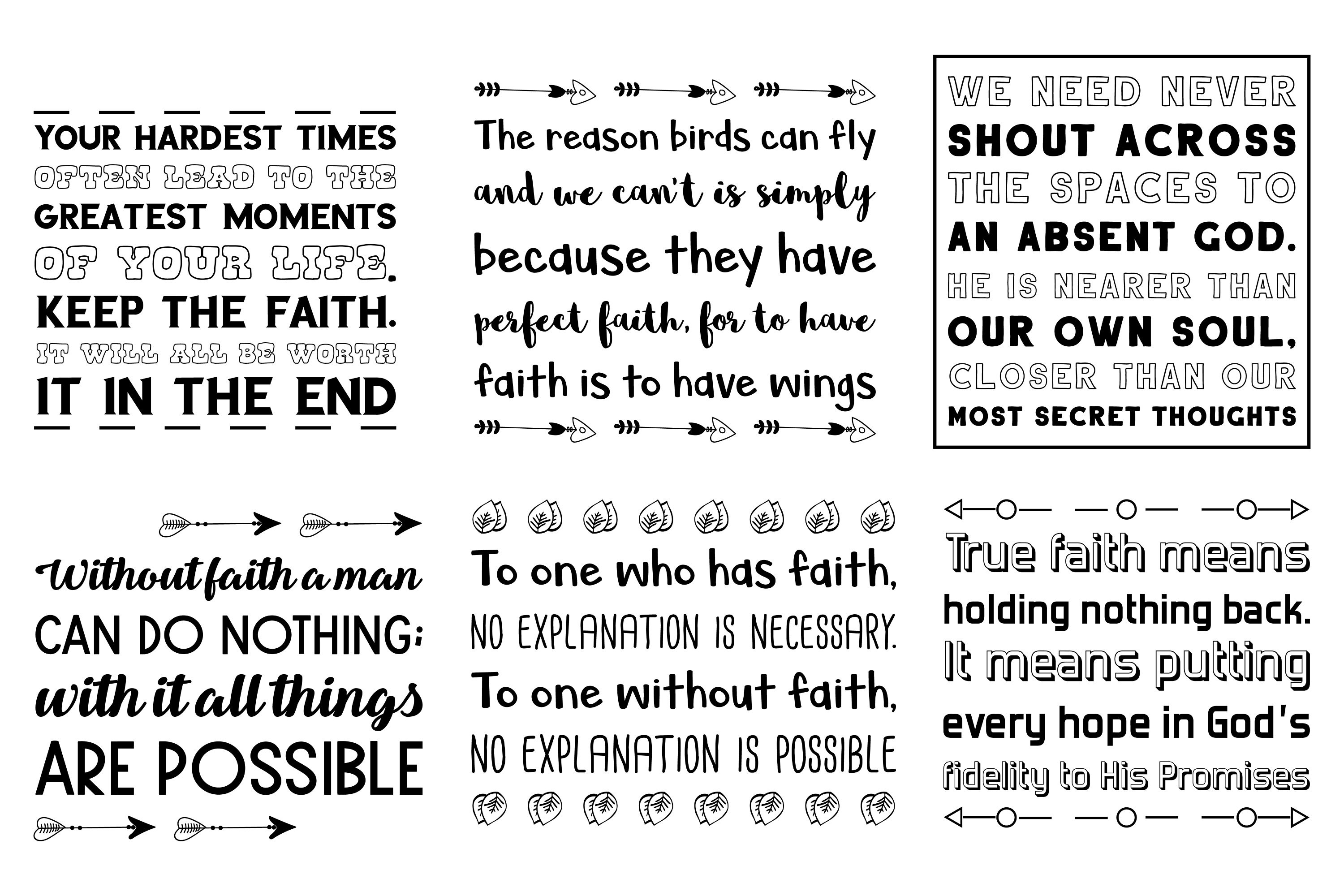 30 SVG Quotes About Faith Scripture Christian Sayings Set Bundle. SVG ...