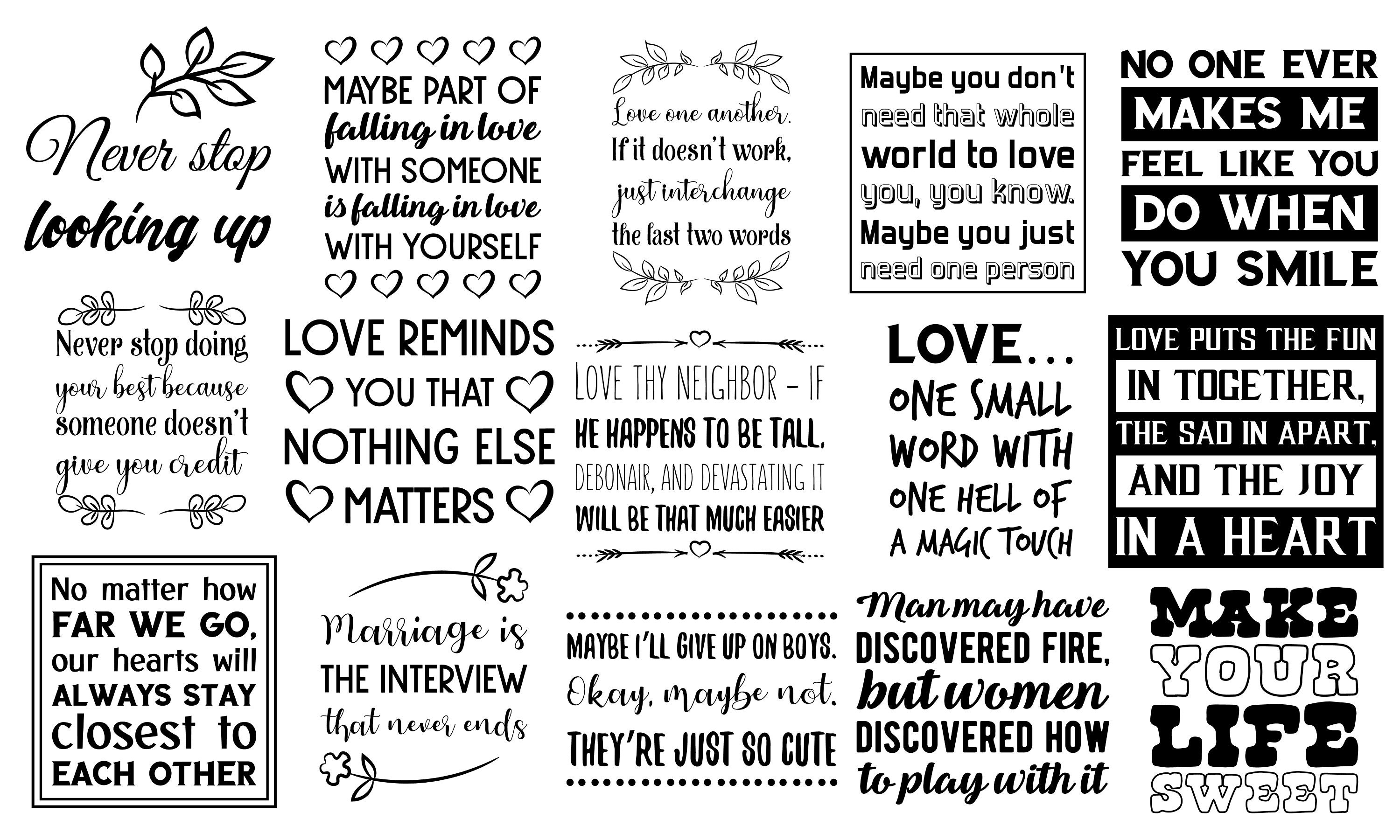 120 SVG Cute Quotes. Inspirational Motivational Empowering, Funny ...
