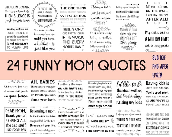 24 Funny Mom Life Mother's Day Motherhood Children and - Etsy