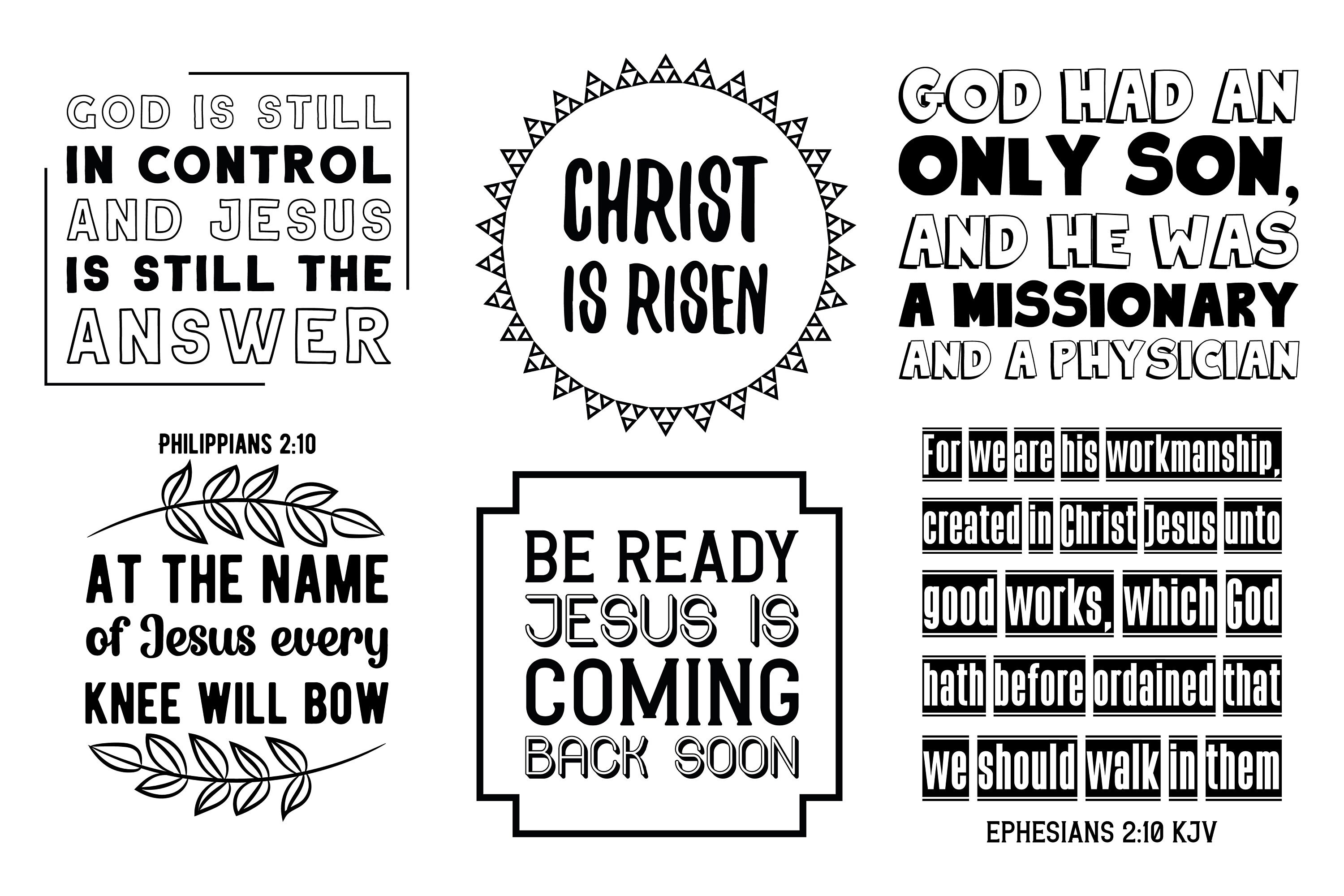 30 Jesus Christ SVG Quotes. Scripture Sayings and Bible Verses Bundle ...