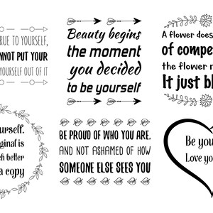 50 SVG Quotes Self-love Inspirational, Motivational & Positive ...