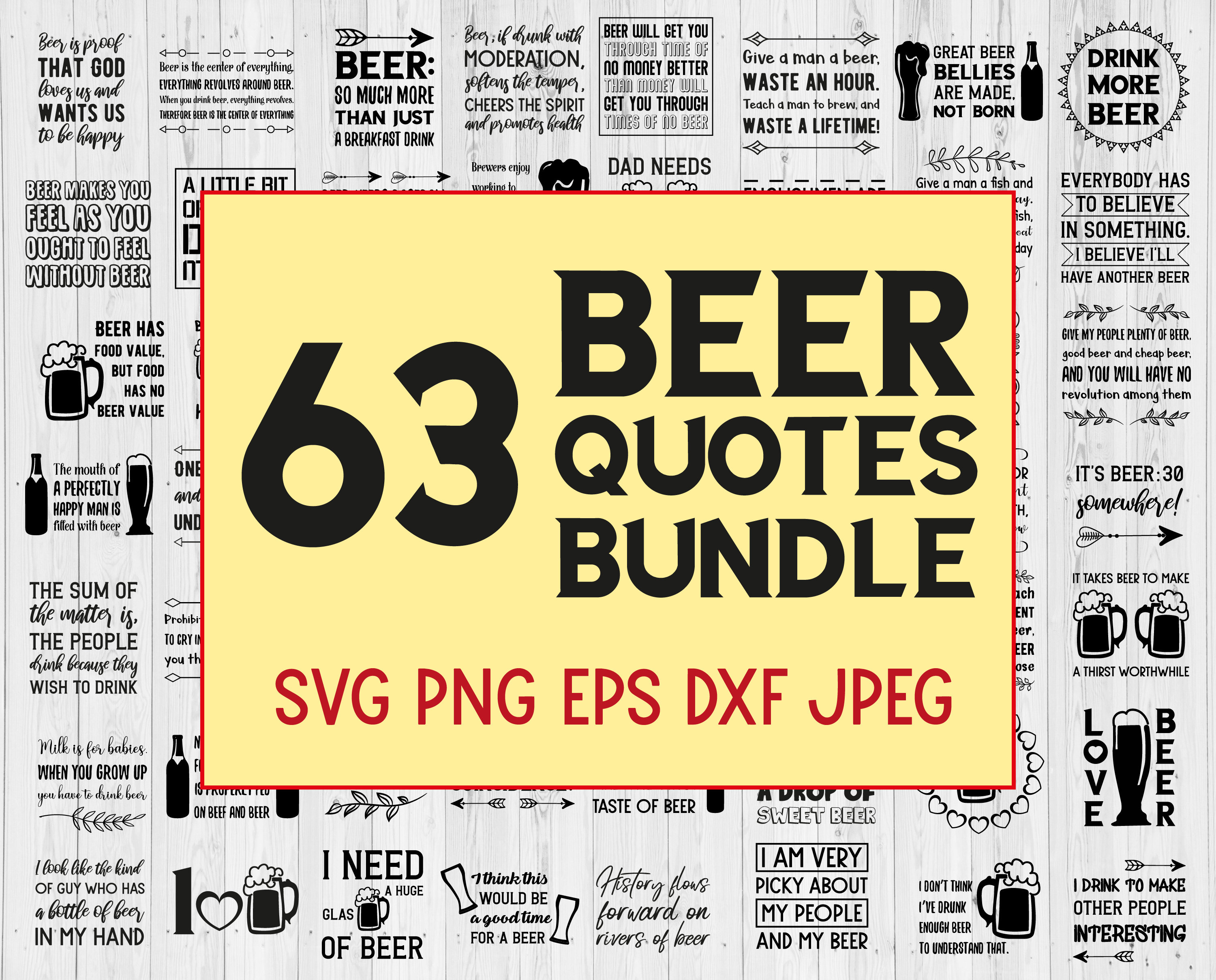 63 SVG Beer Quotes Bundle, Funny Alcohol Sayings. Beer Mug, Drinking ...