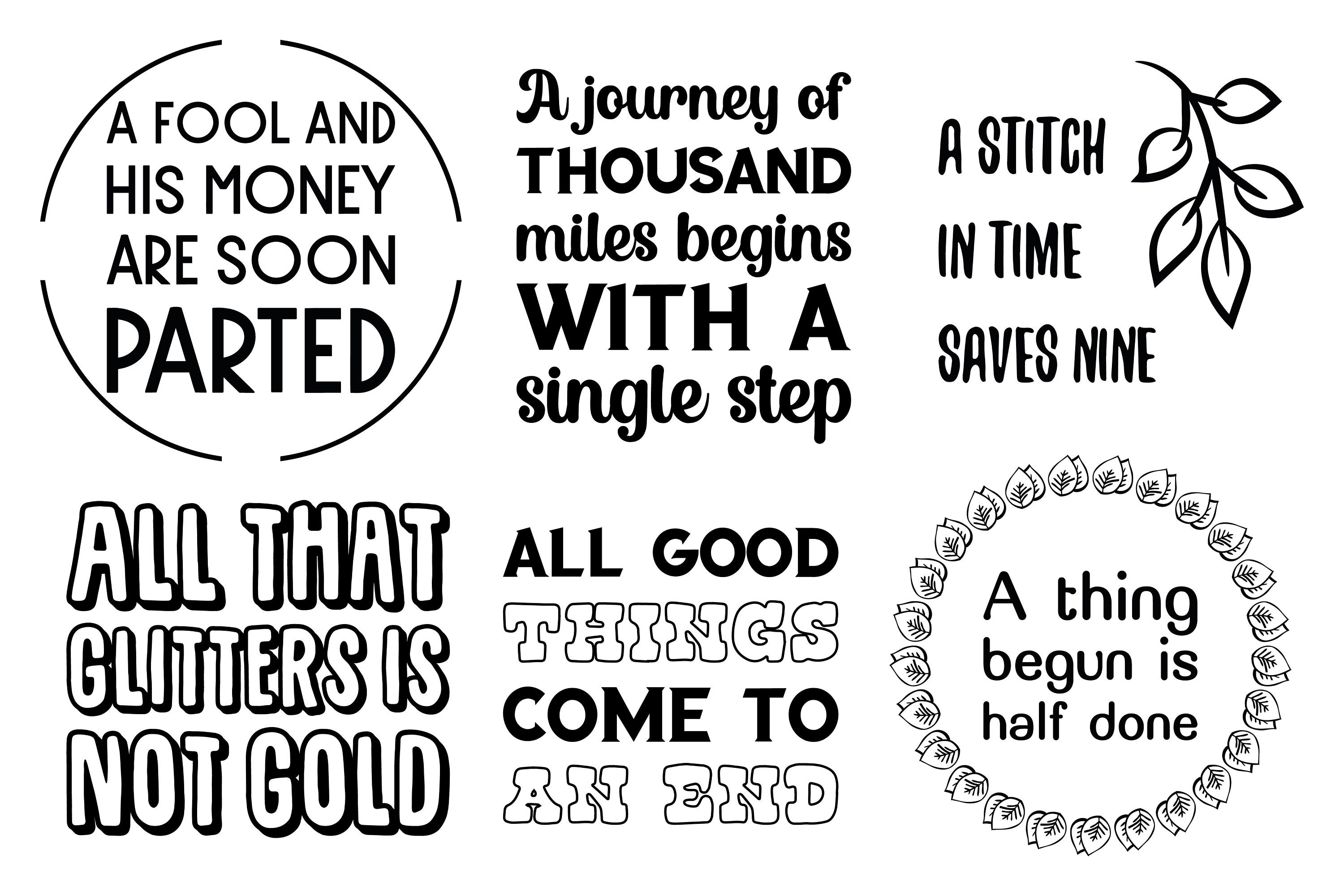 30 SVG Wise Quotes and Proverbs, Smart Sayings. Inspirational Wisdom ...