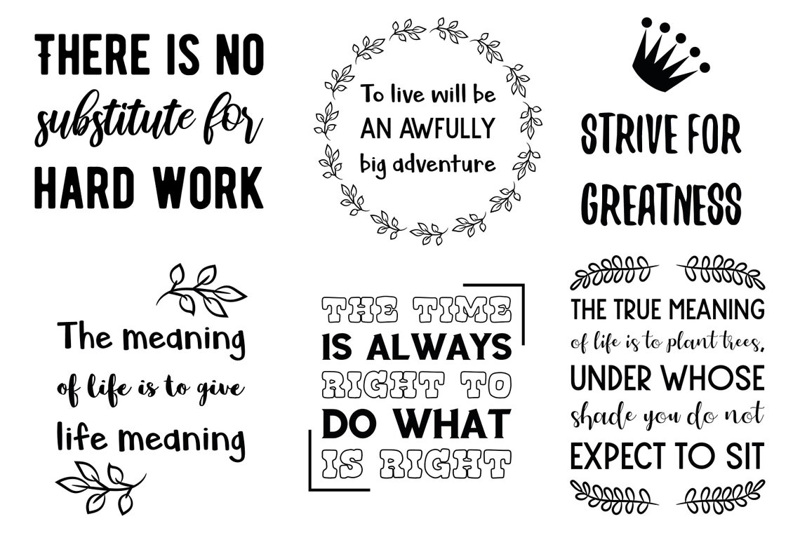48 SVG Short Phrases for Encouraging You. Inspirational and | Etsy