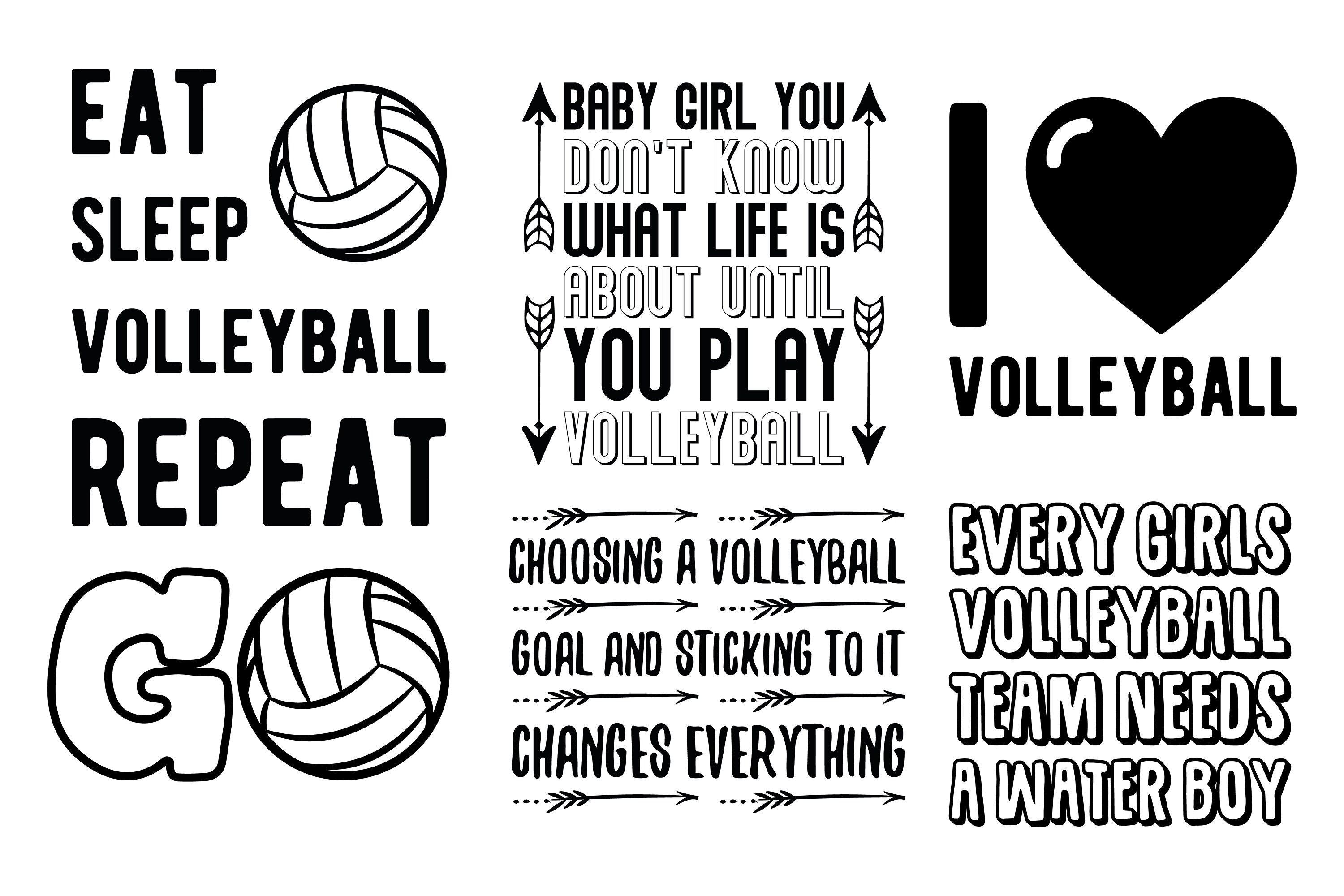 30 SVG Volleyball Quotes and Sayings. Volleyball Mom, Squad and Player ...