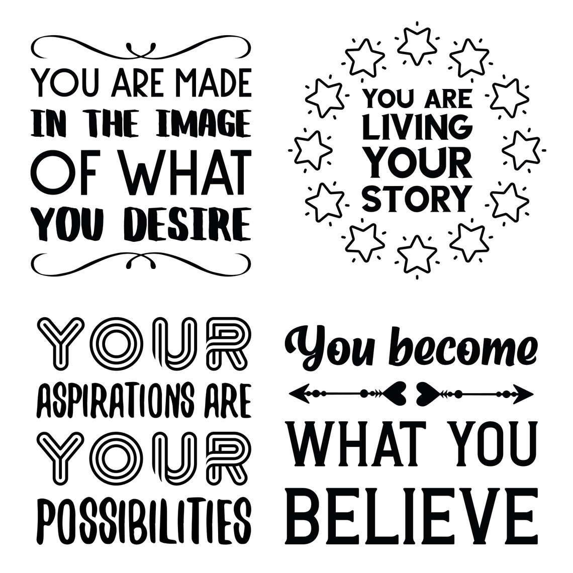 100 Short SVG Quotes Inspirational Motivational Empowering - Etsy