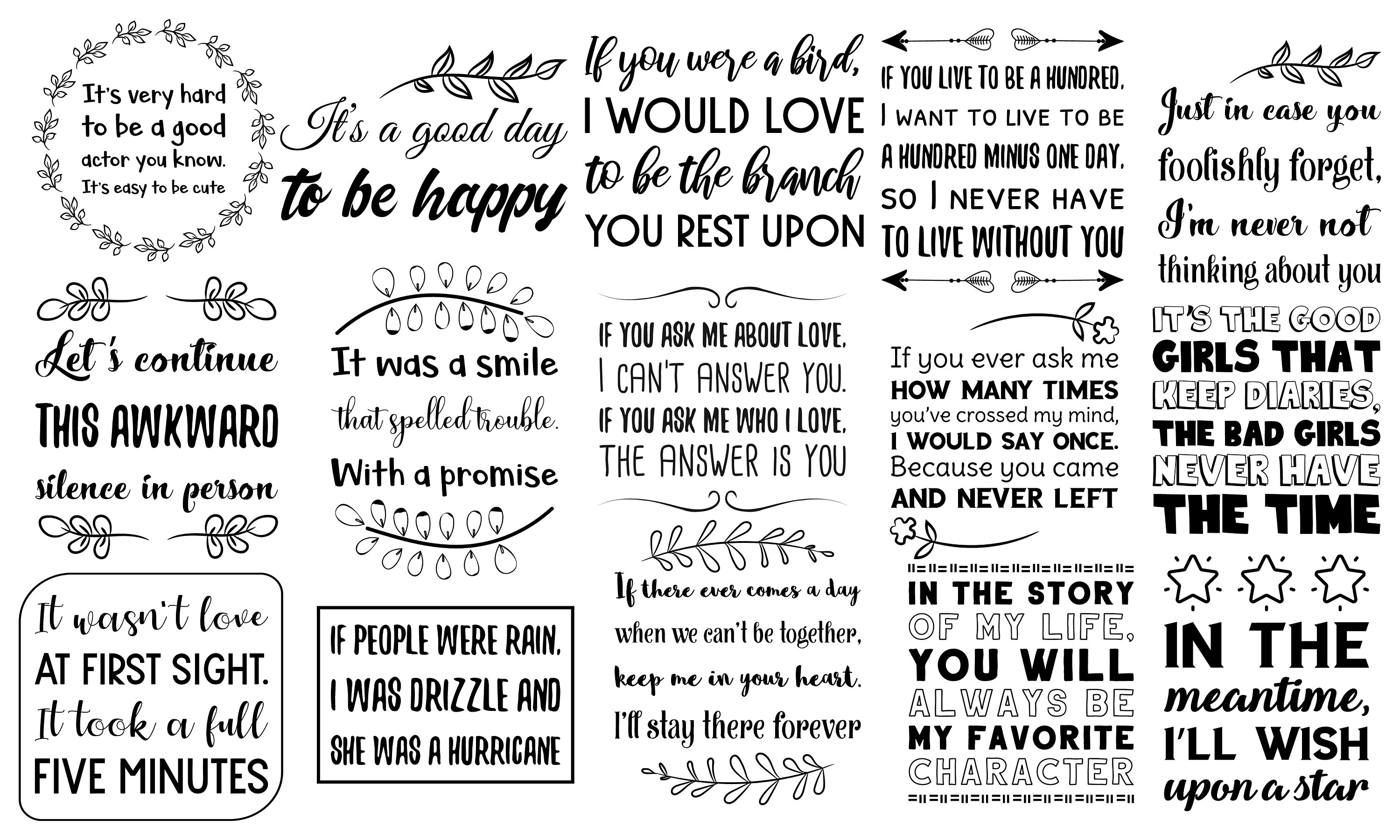 120 SVG Cute Quotes. Inspirational Motivational Empowering, Funny ...