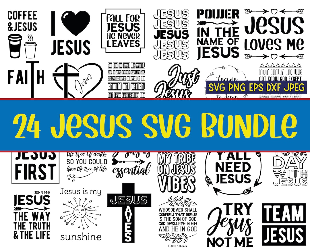 26 Jesus Christ SVG Quotes. Scripture Sayings and Bible Verses Bundle ...