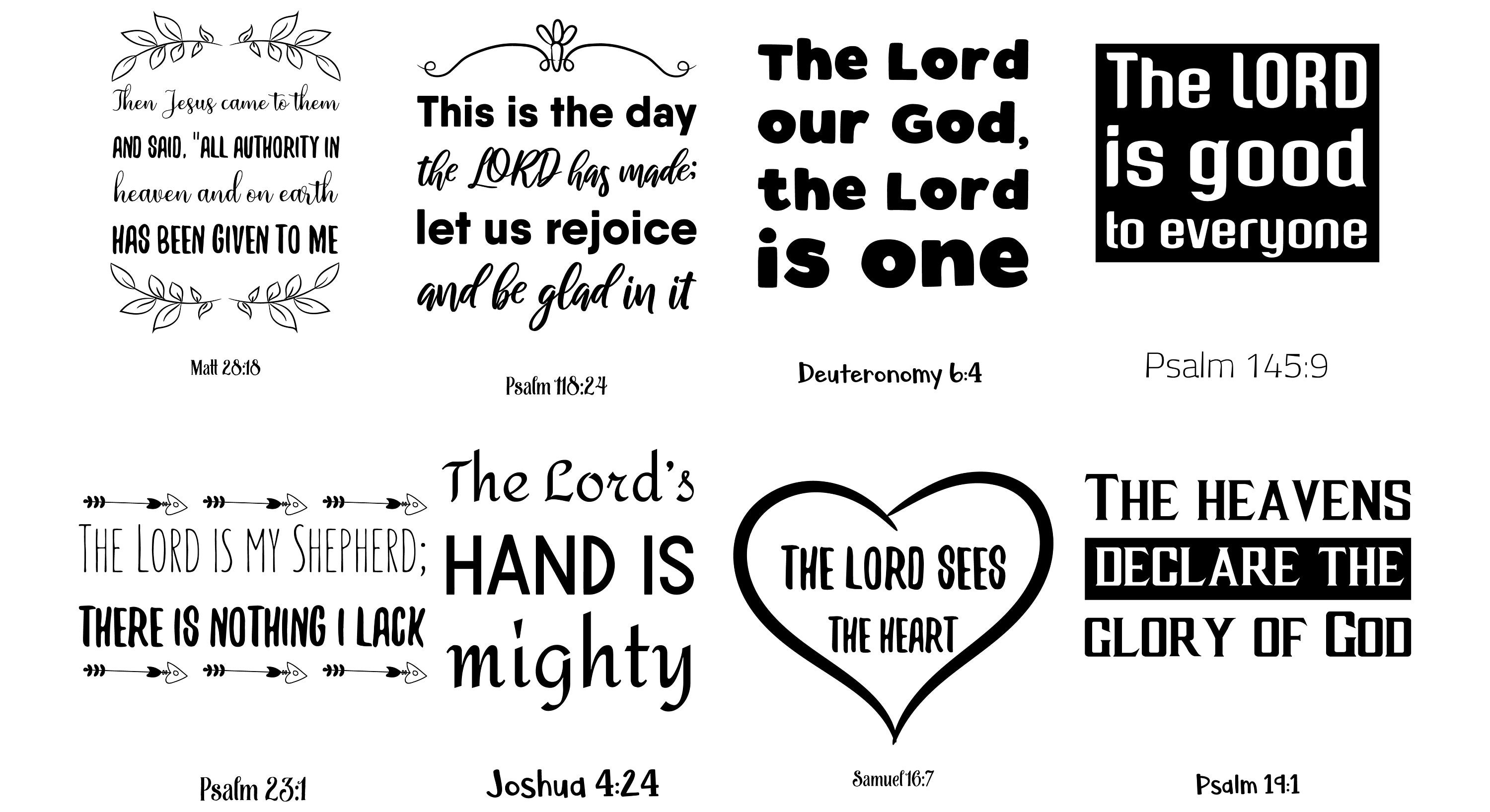 72 SVG Scripture Christian Sayings. Bible Verses Quotes Set - Etsy