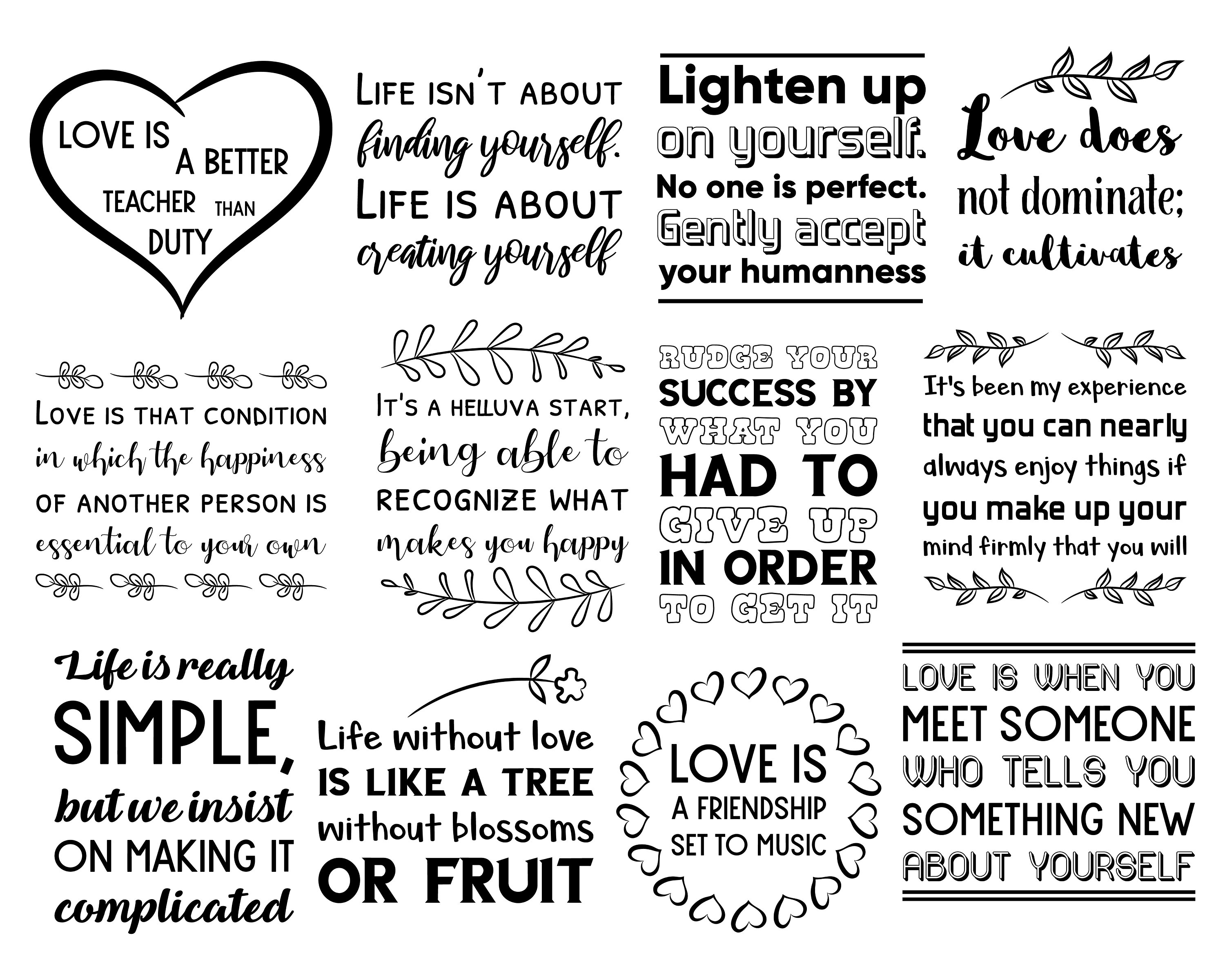 100 SVG Quotes Life & Success Inspirational Motivational, Popular ...