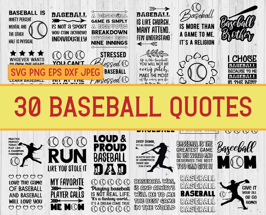30 SVG Baseball Quotes and Sayings. Baseball Dad & Mom. Love Baseball ...