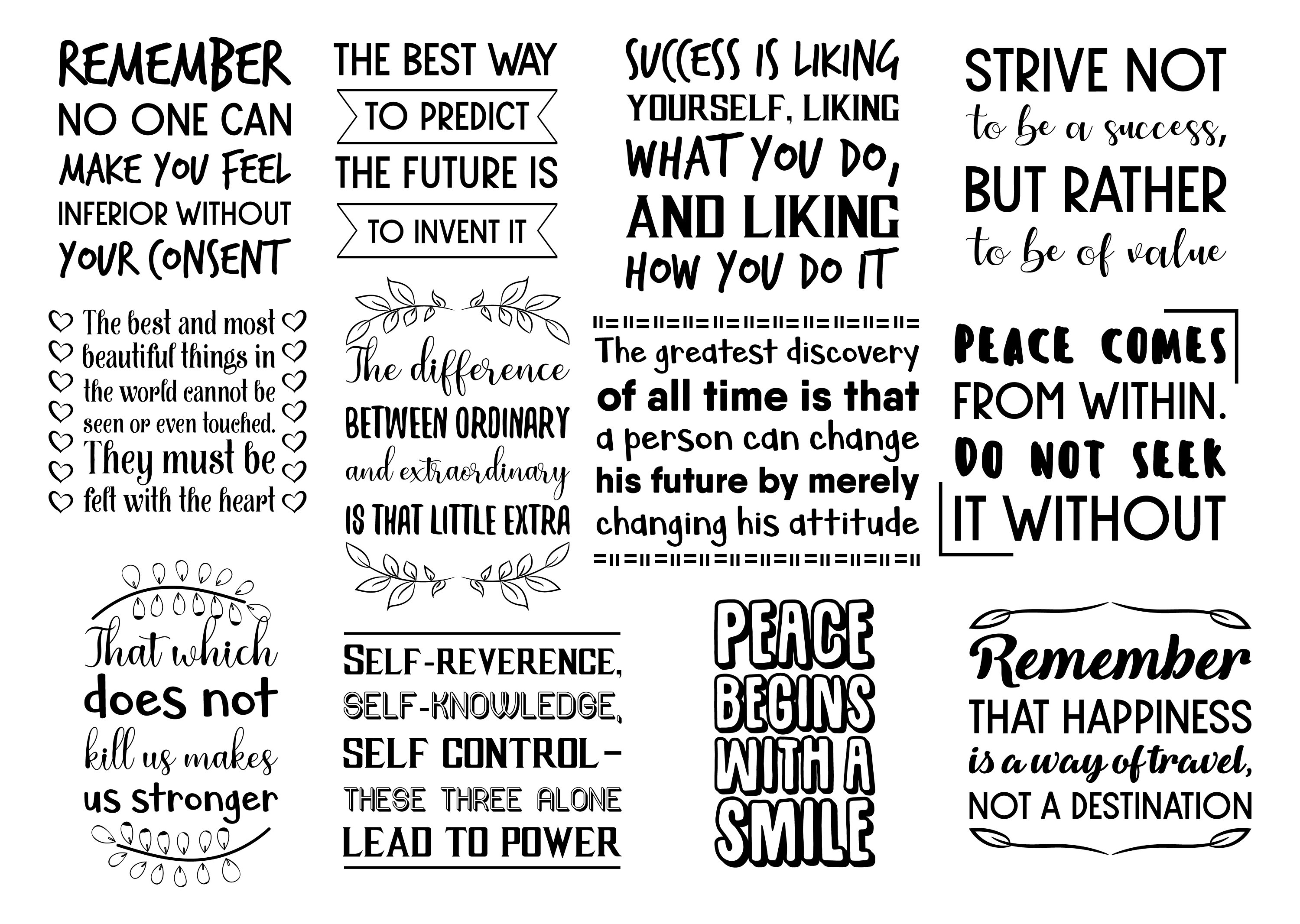 100 SVG Quotes Inspirational Motivational Empowering Popular - Etsy