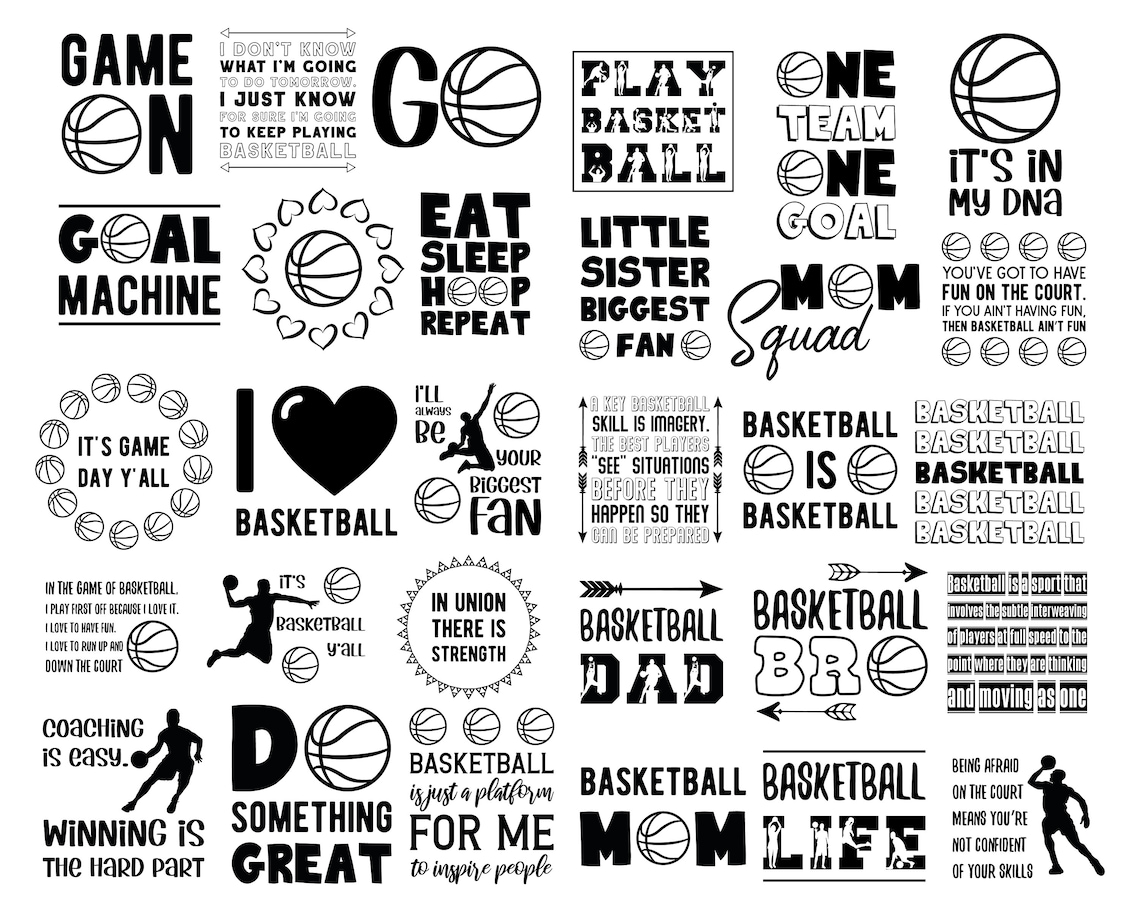 30 SVG Basketball Quotes and Sayings. Born to Play Basketball - Etsy