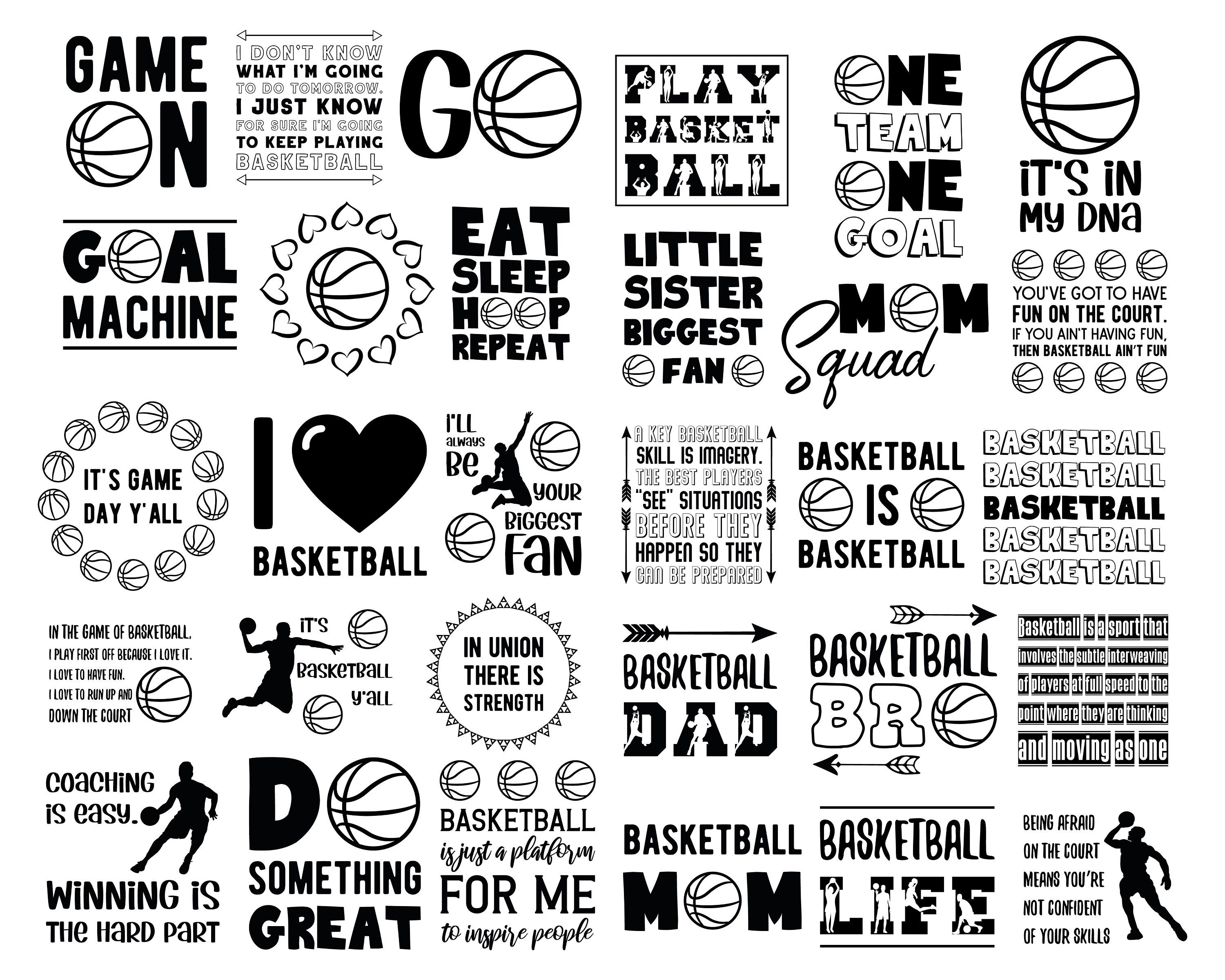 30 SVG Basketball Quotes and Sayings. Born to Play Basketball & Mom. I ...
