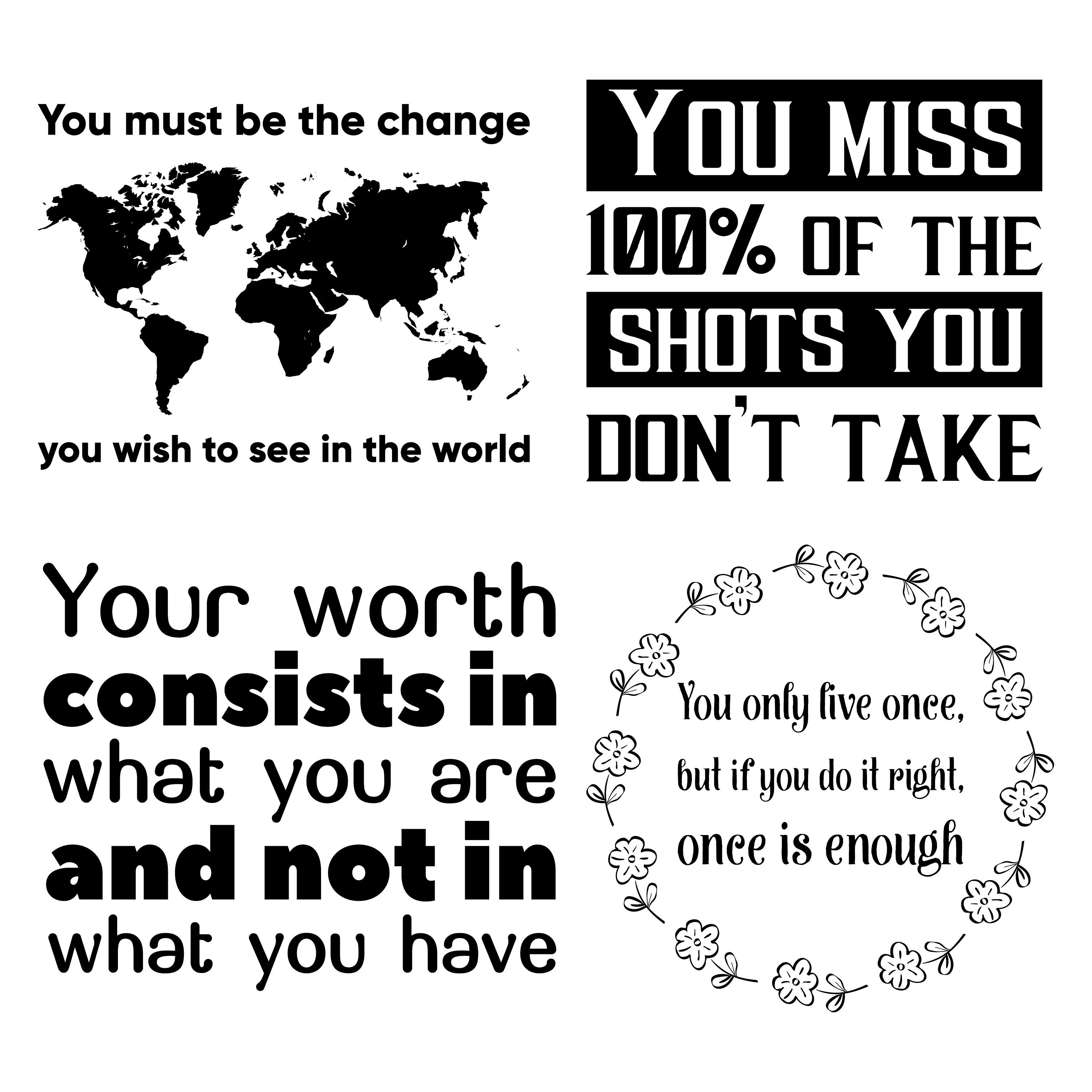 100 SVG Quotes Inspirational Motivational Empowering Popular - Etsy