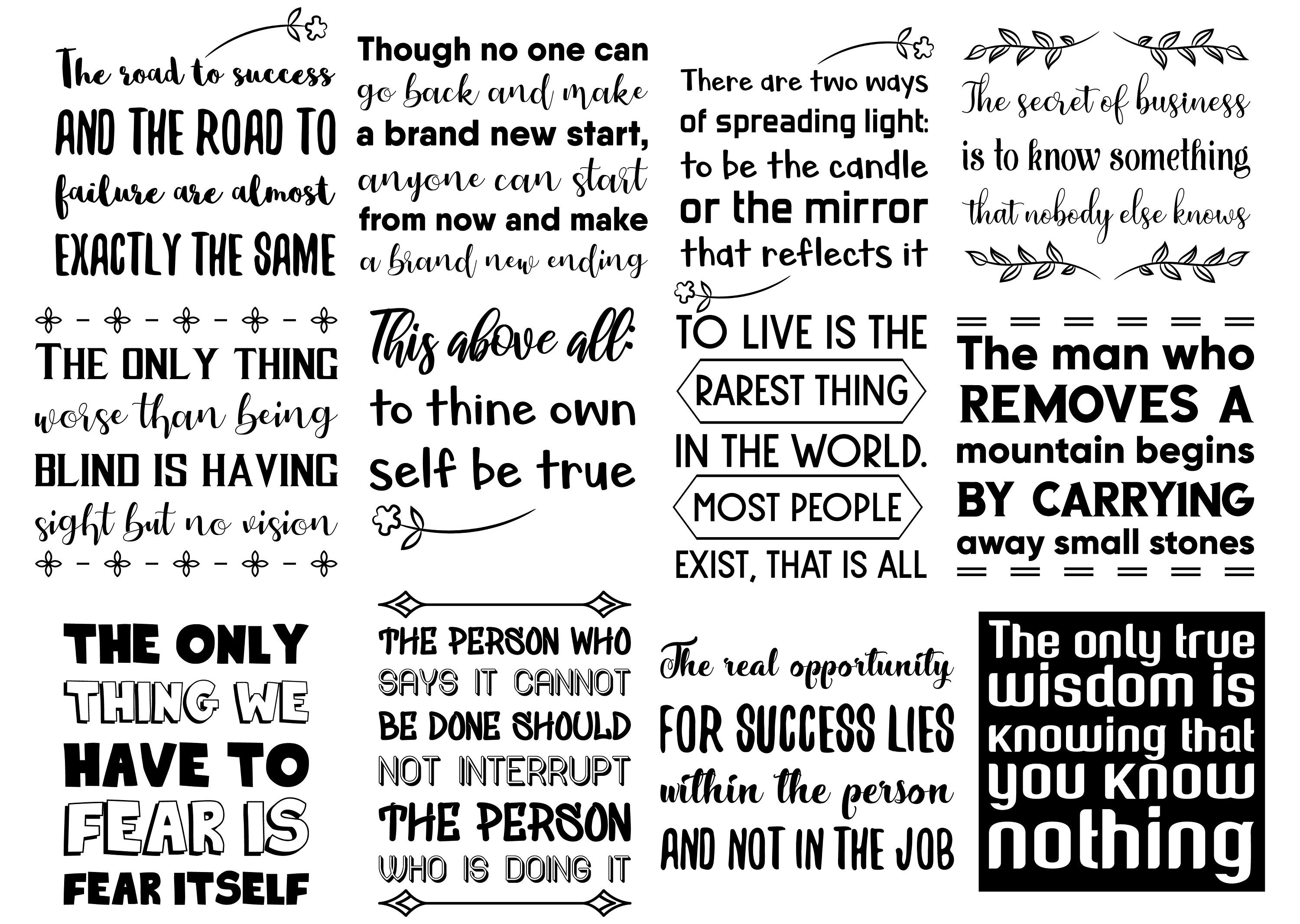 100 SVG Quotes Inspirational Motivational Empowering Popular - Etsy