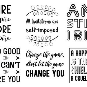 48 SVG Short Phrases for Encouraging You. Inspirational and ...