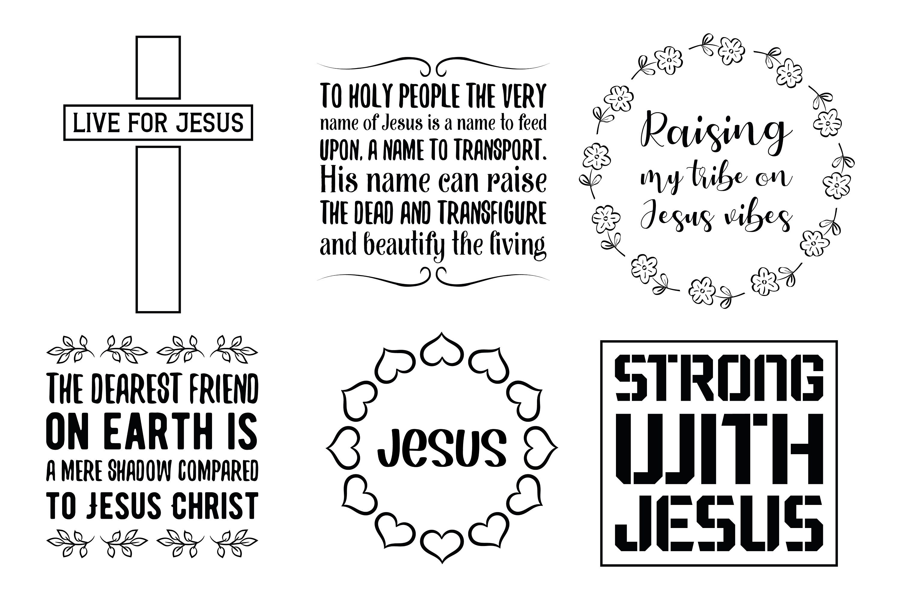 30 Jesus Christ SVG Quotes. Scripture Sayings and Bible Verses Bundle ...