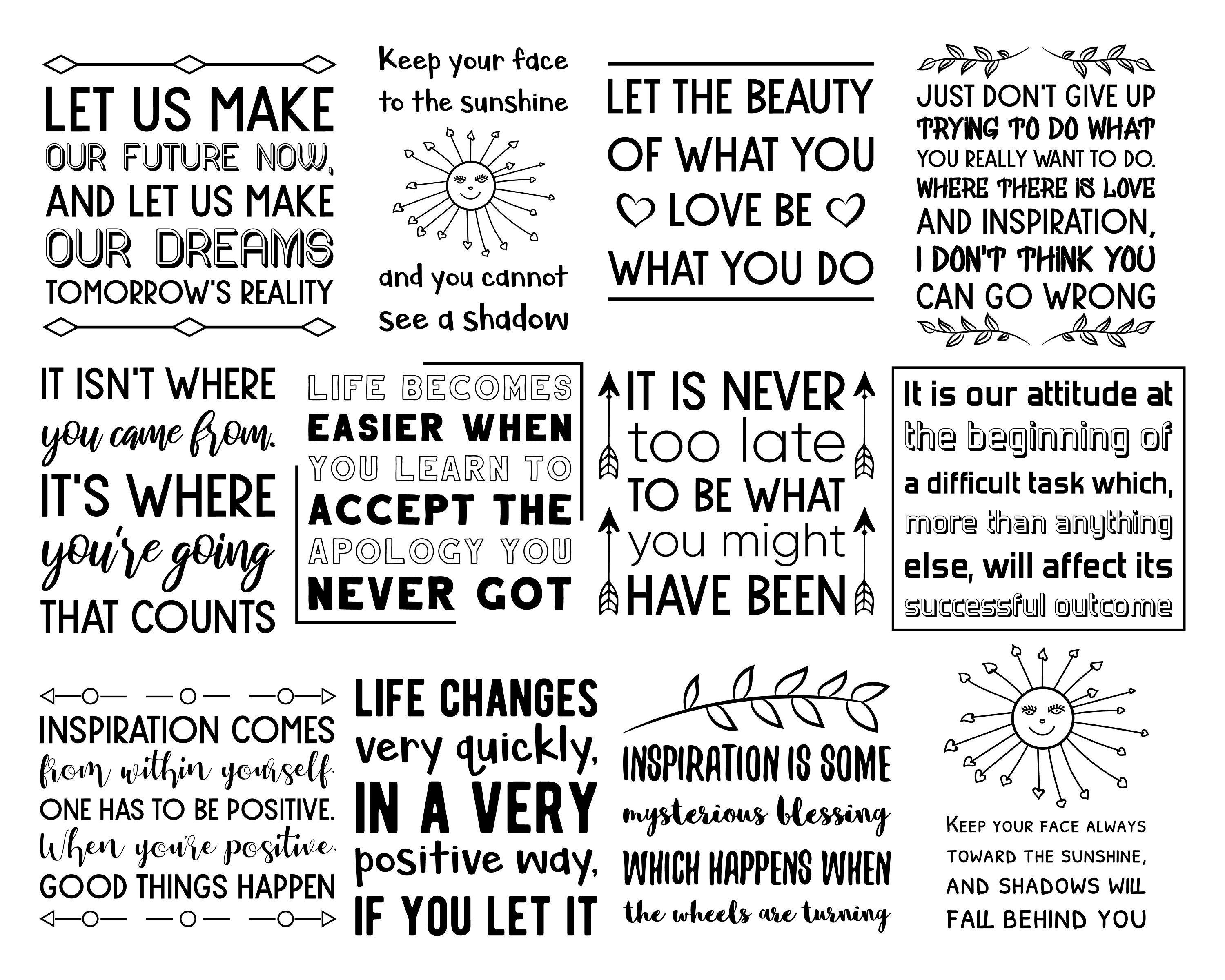 100 SVG Quotes Inspirational Motivational Empowering, Cool and Cathy ...