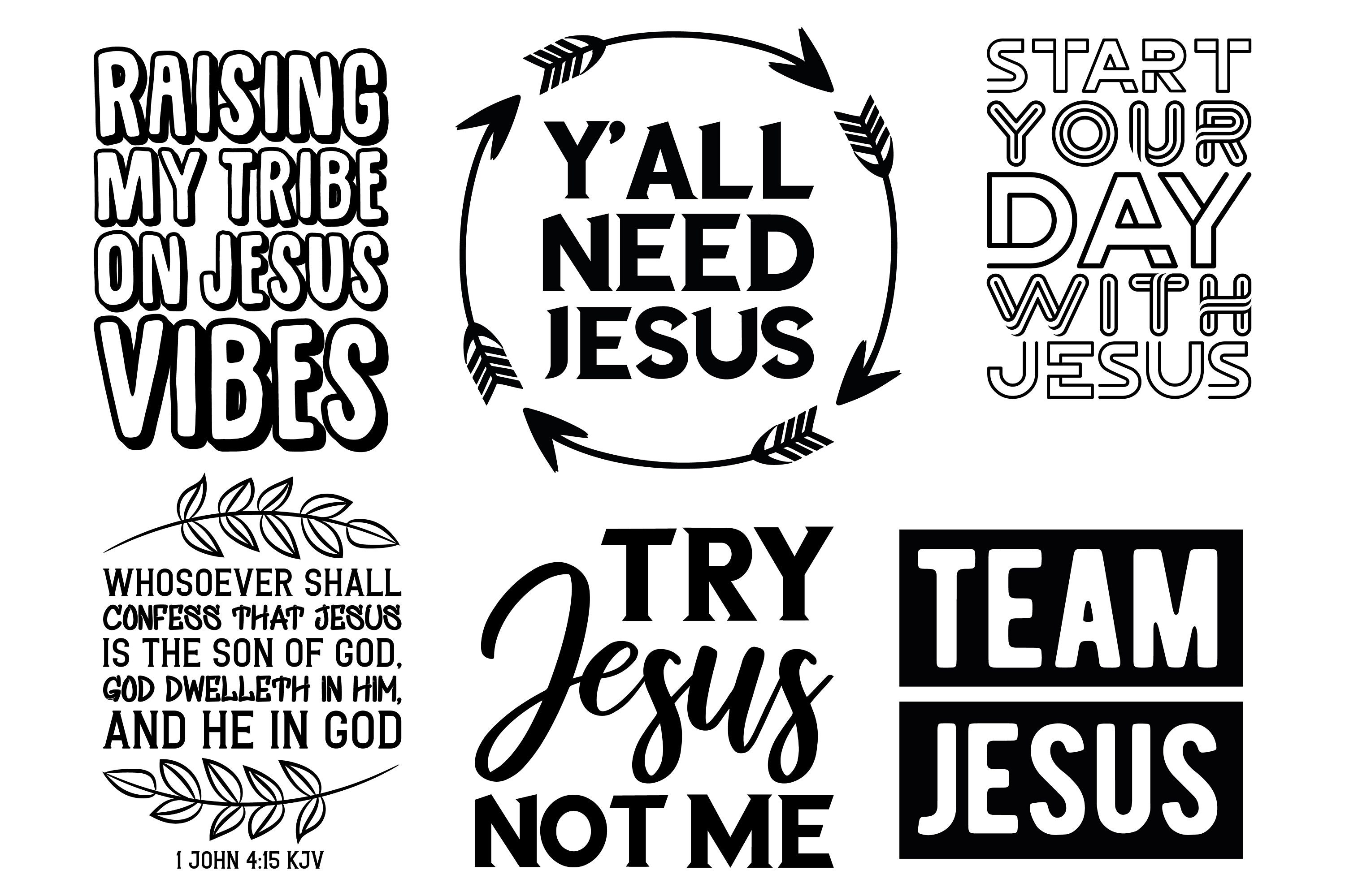 26 Jesus Christ SVG Quotes. Scripture Sayings and Bible Verses Bundle ...