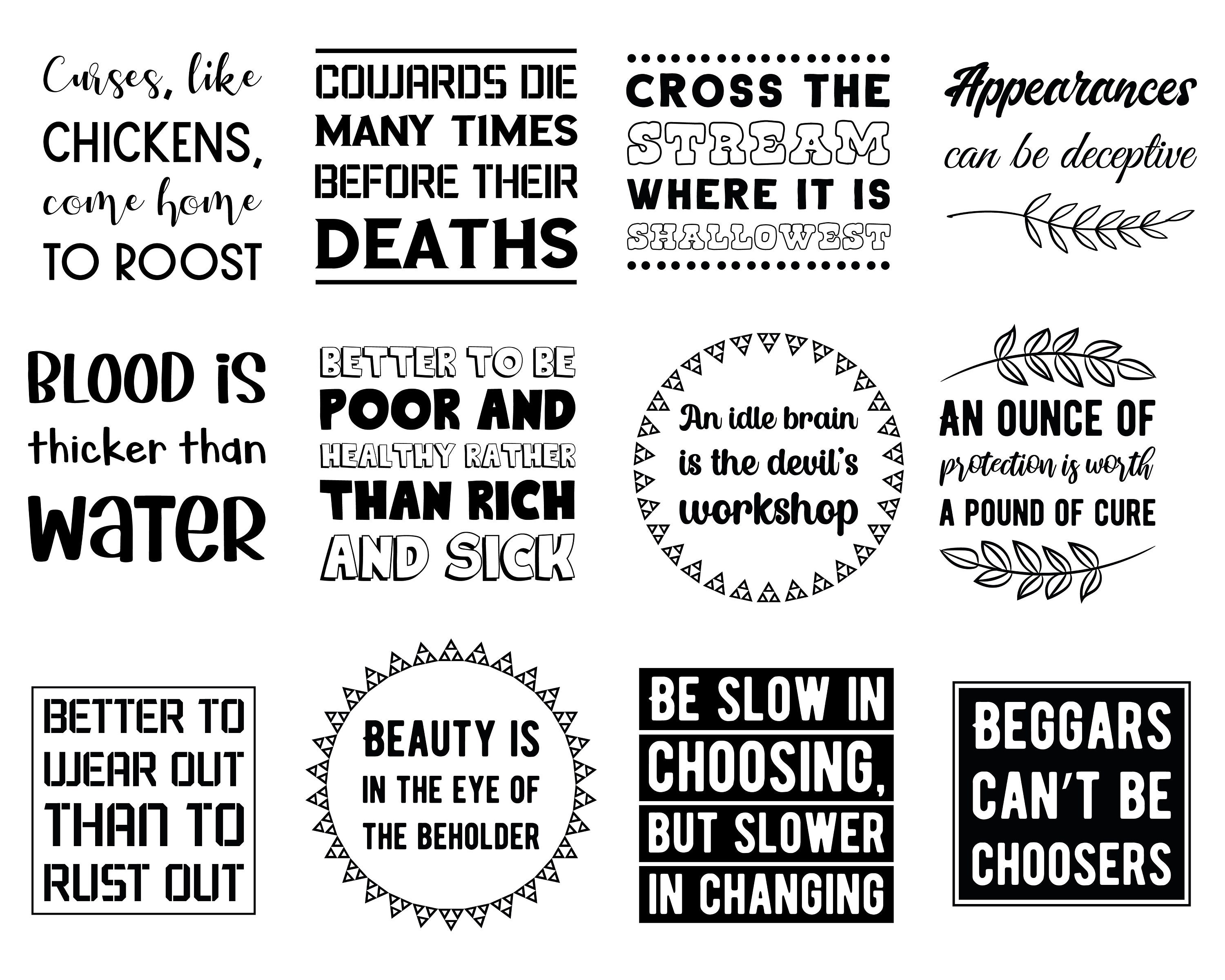100 SVG Wise Quotes and Proverbs. Short Inspirational & Motivational ...