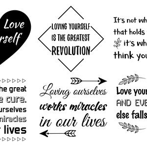 50 SVG Quotes Self-love Inspirational, Motivational & Positive ...