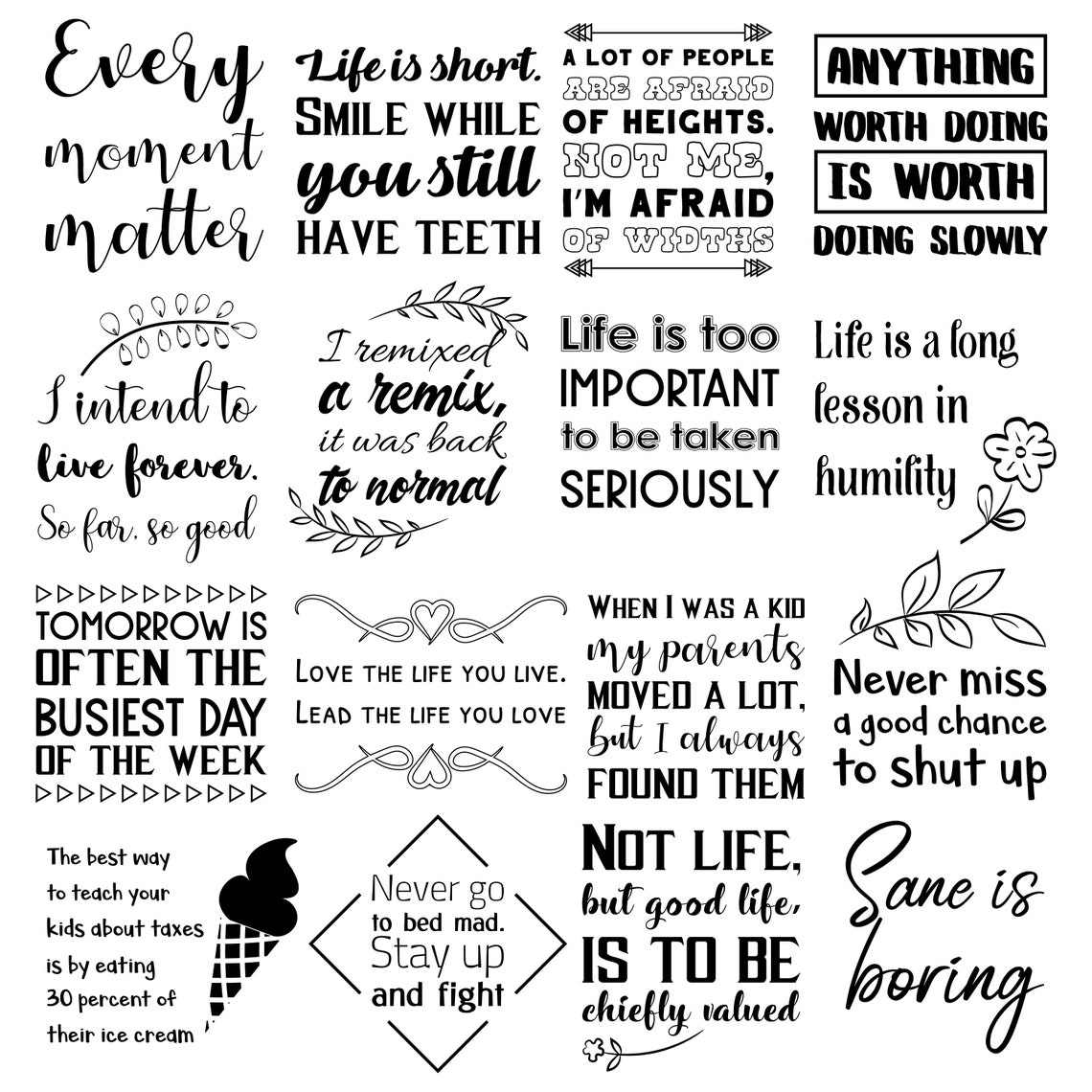 150 SVG Quotes Inspirational Motivational Empowering Funny - Etsy