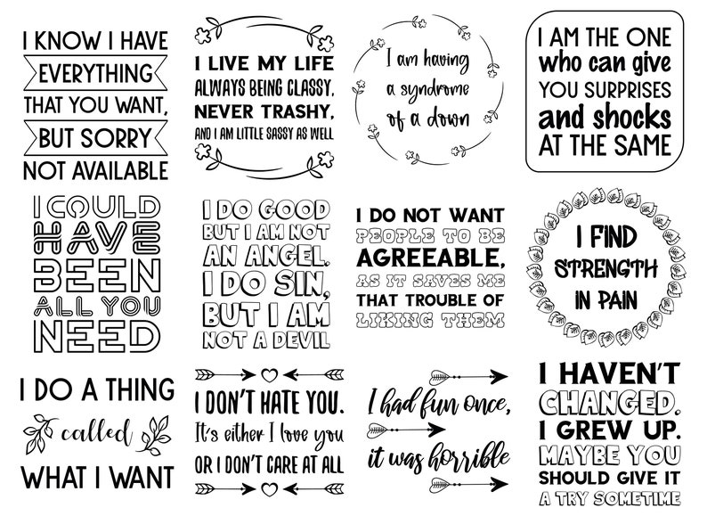 102 Sassy SVG Quotes, Funny and Hilarious Sayings. Sassy and Catchy ...