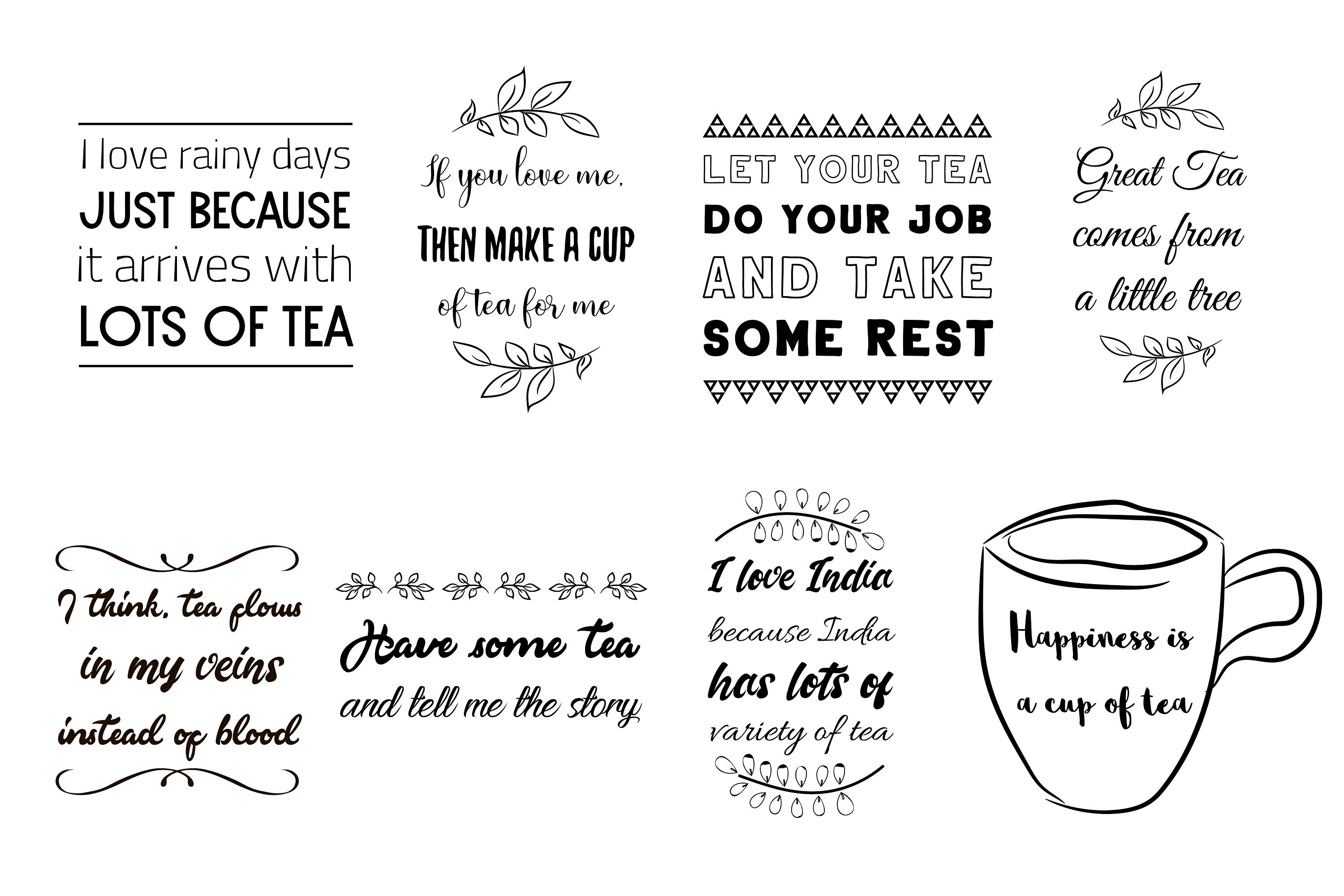 60 SVG Quotes Sayings, Tea Cup, Morning Tea Fuunny tea Love Time Set ...