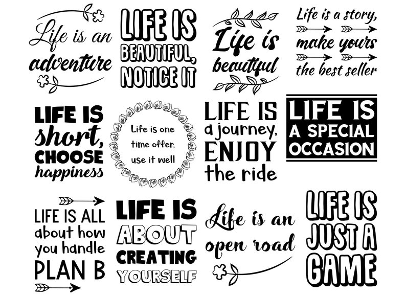 100 SVG Quotes Catchy Inspirational Motivational Empowering - Etsy