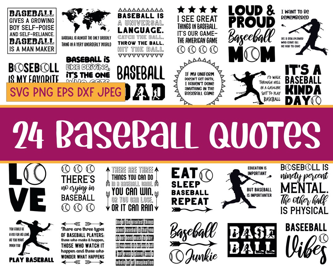 24 SVG Baseball Quotes and Sayings. Baseball Dad & Mom. Love Baseball ...